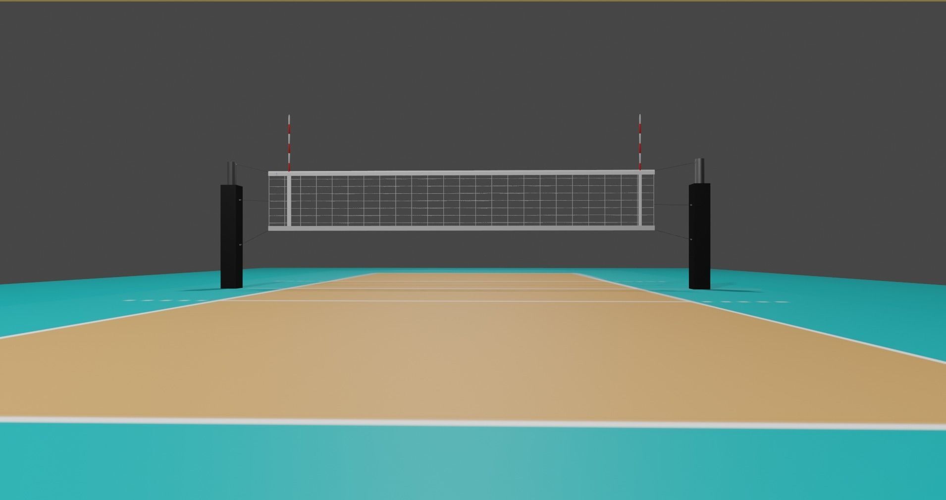 Volleyball Court free 3D model rigged | CGTrader
