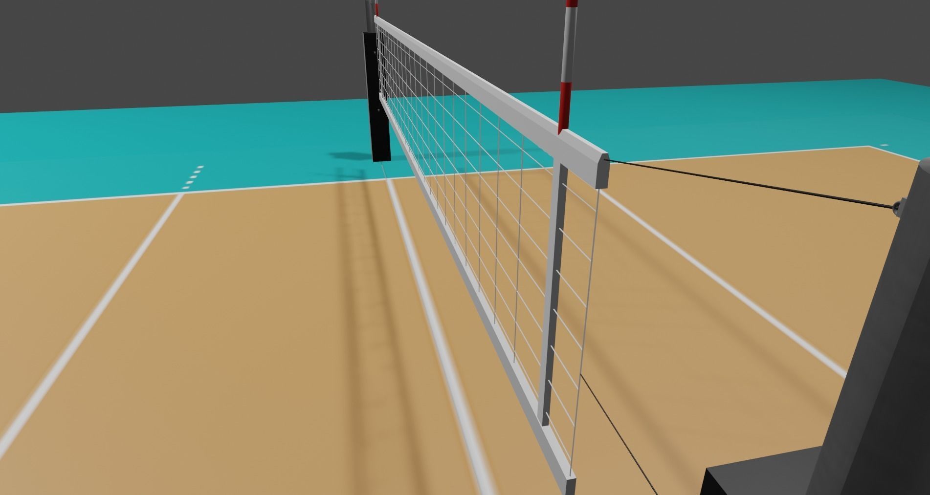 Volleyball Court free 3D model rigged | CGTrader