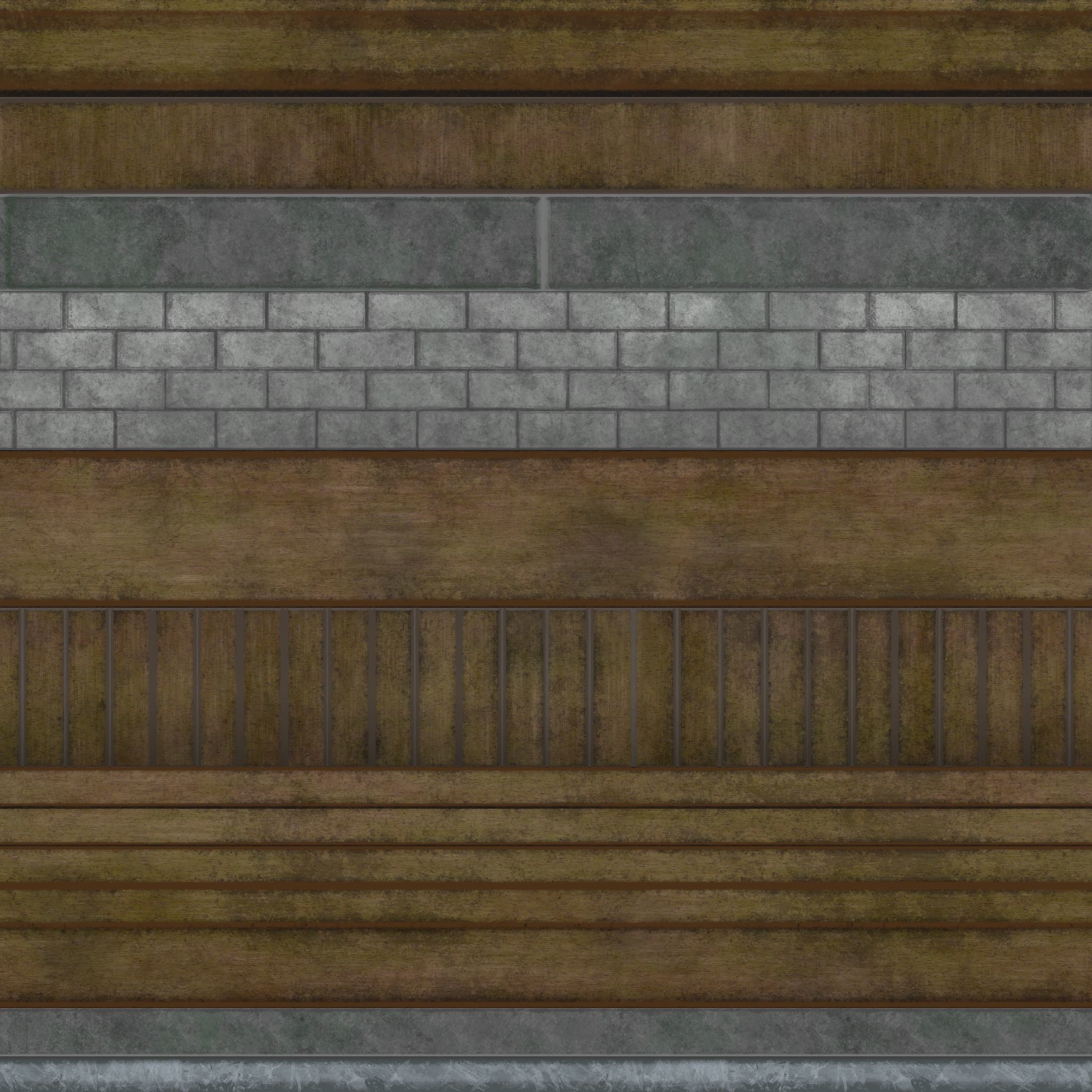 Trim Sheet Wood rock metallic old free VR / AR / low-poly Texture ...