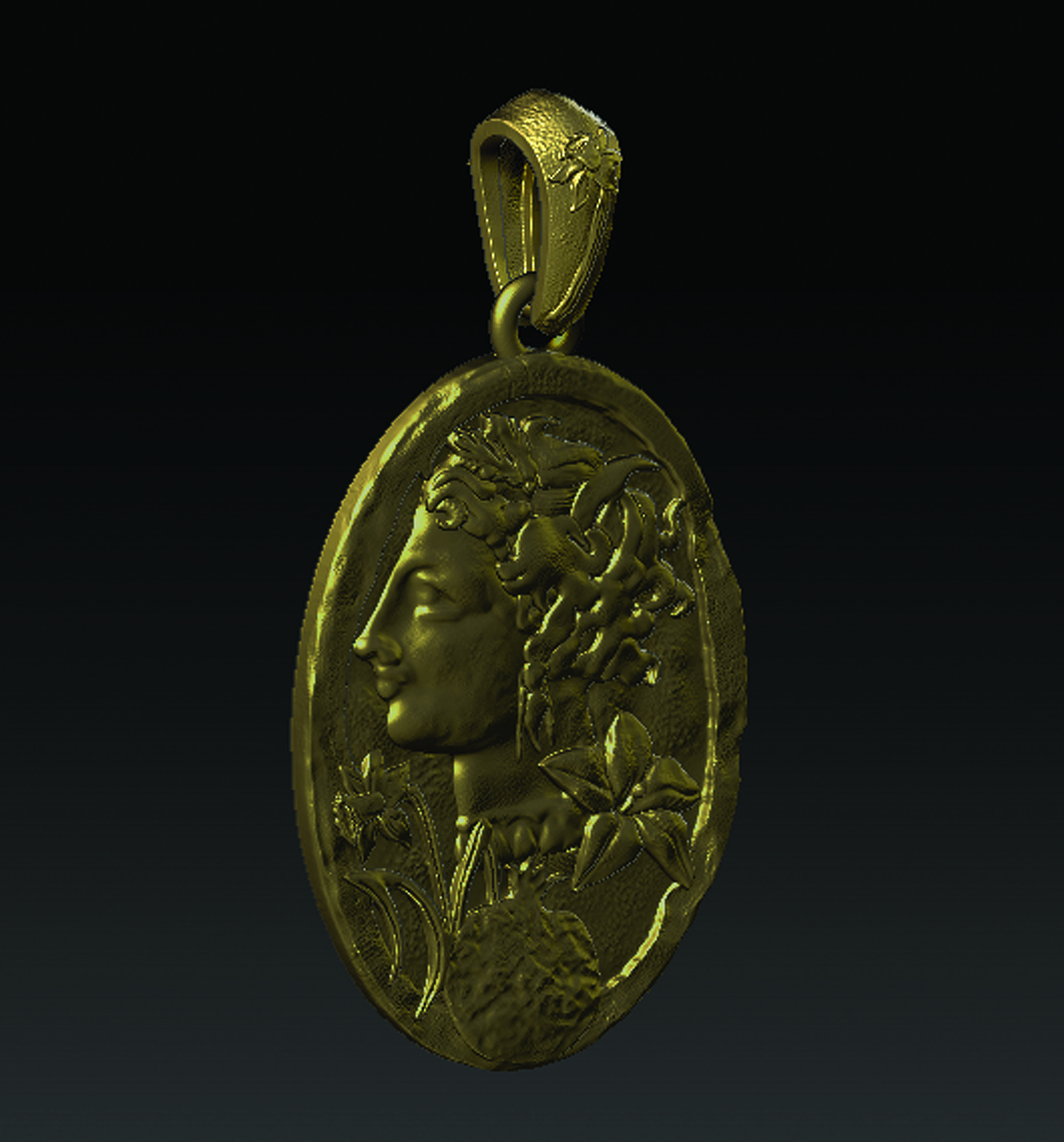Persephone Necklace 3D model 3D printable | CGTrader