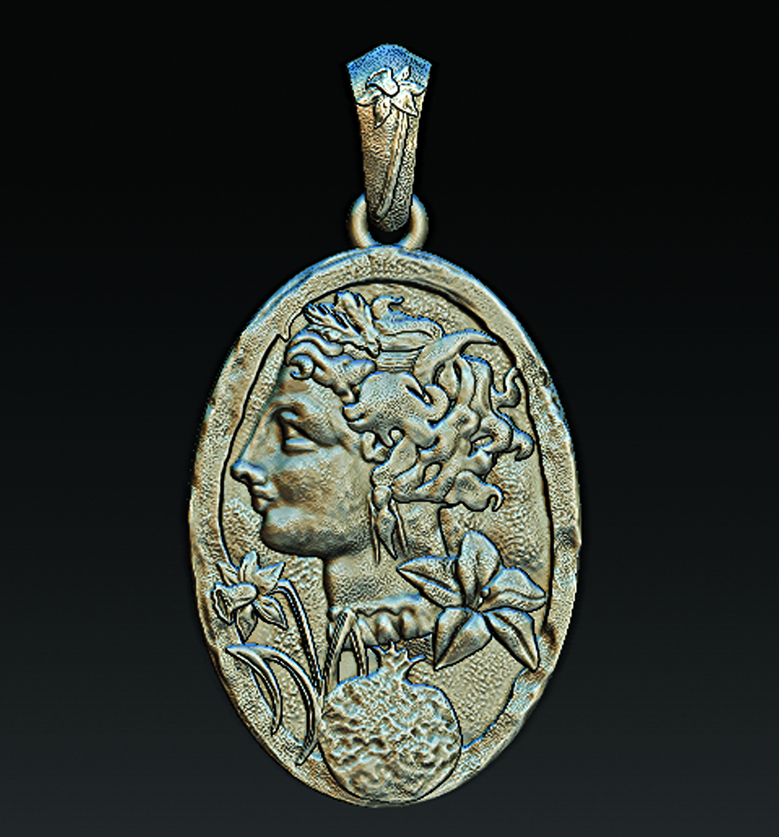 Persephone Necklace 3D model 3D printable | CGTrader