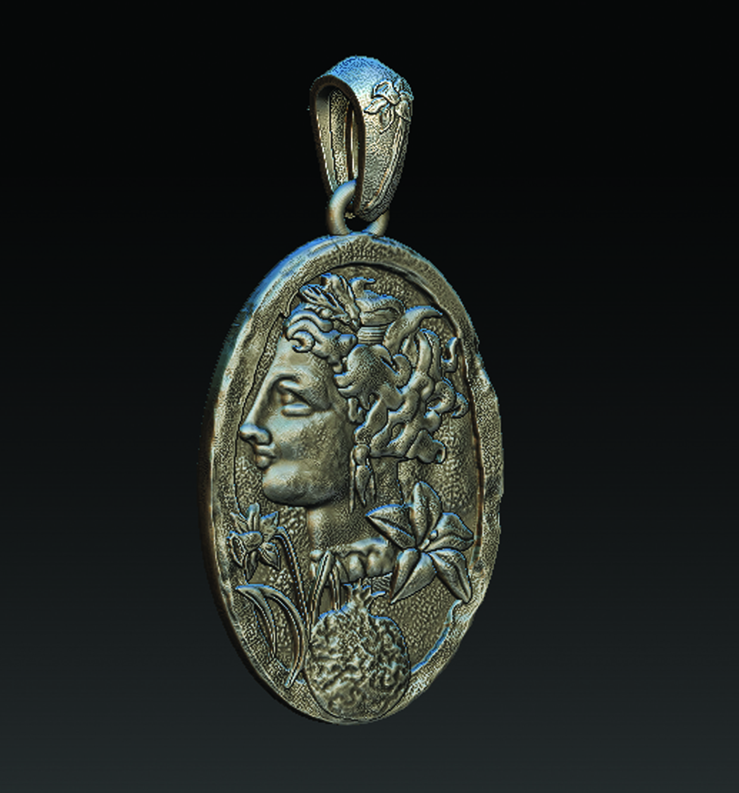 Persephone Necklace 3D model 3D printable | CGTrader
