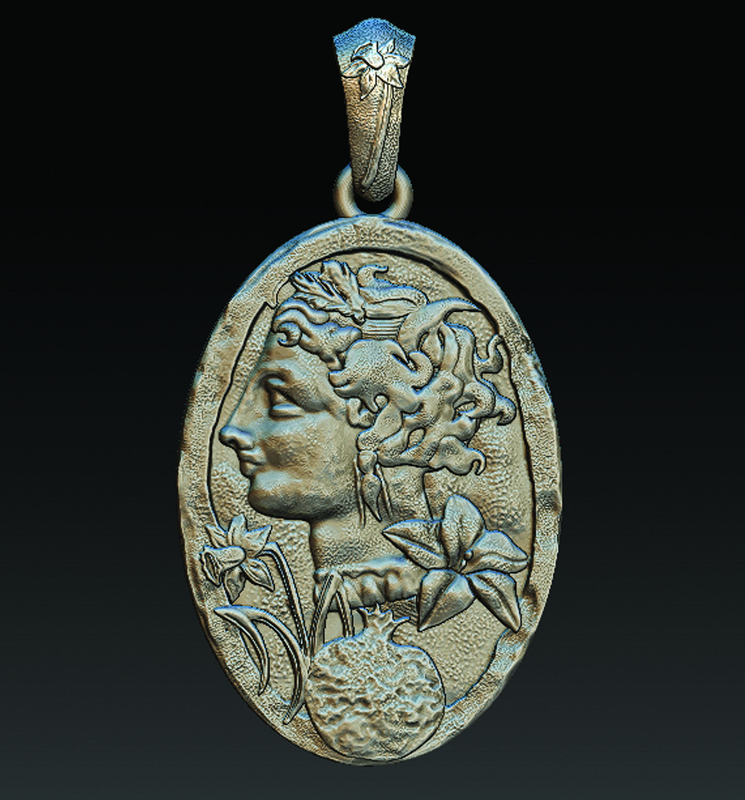 Persephone Necklace 3D model 3D printable | CGTrader