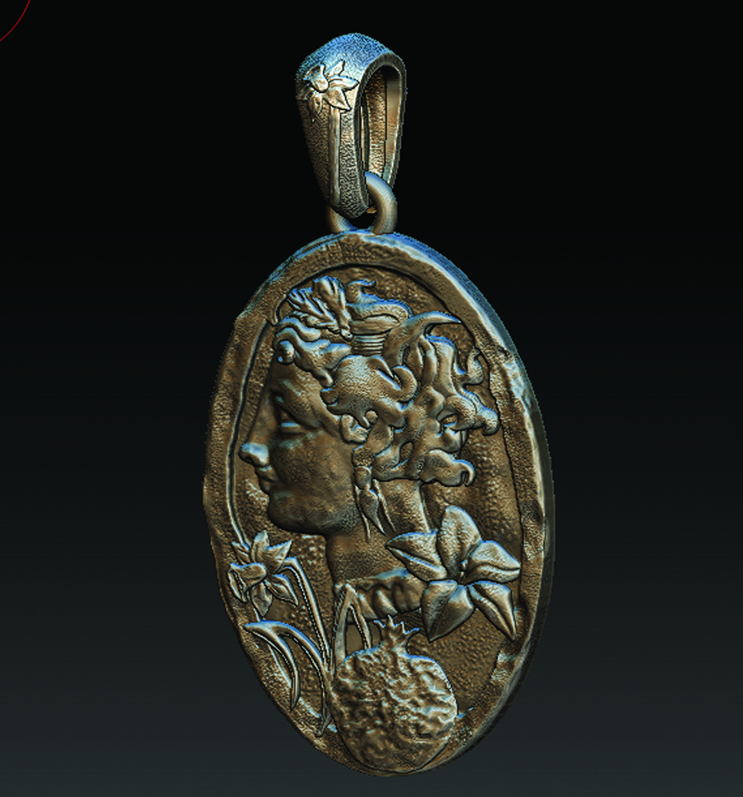 Persephone Necklace 3D model 3D printable | CGTrader