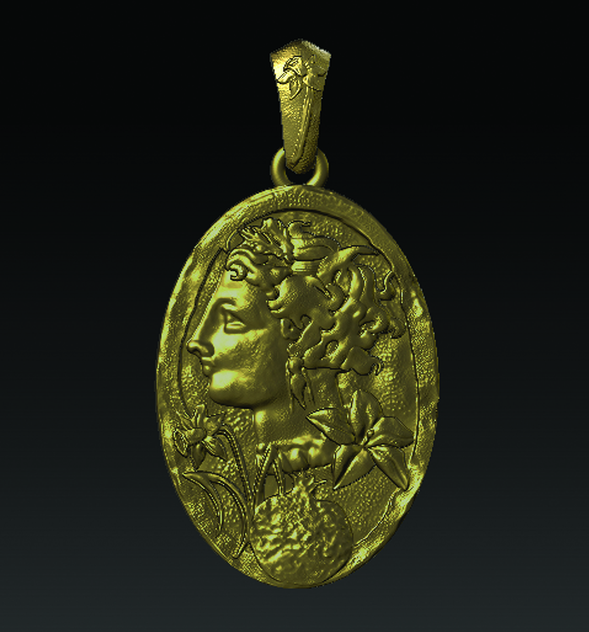 Persephone Necklace 3D model 3D printable | CGTrader