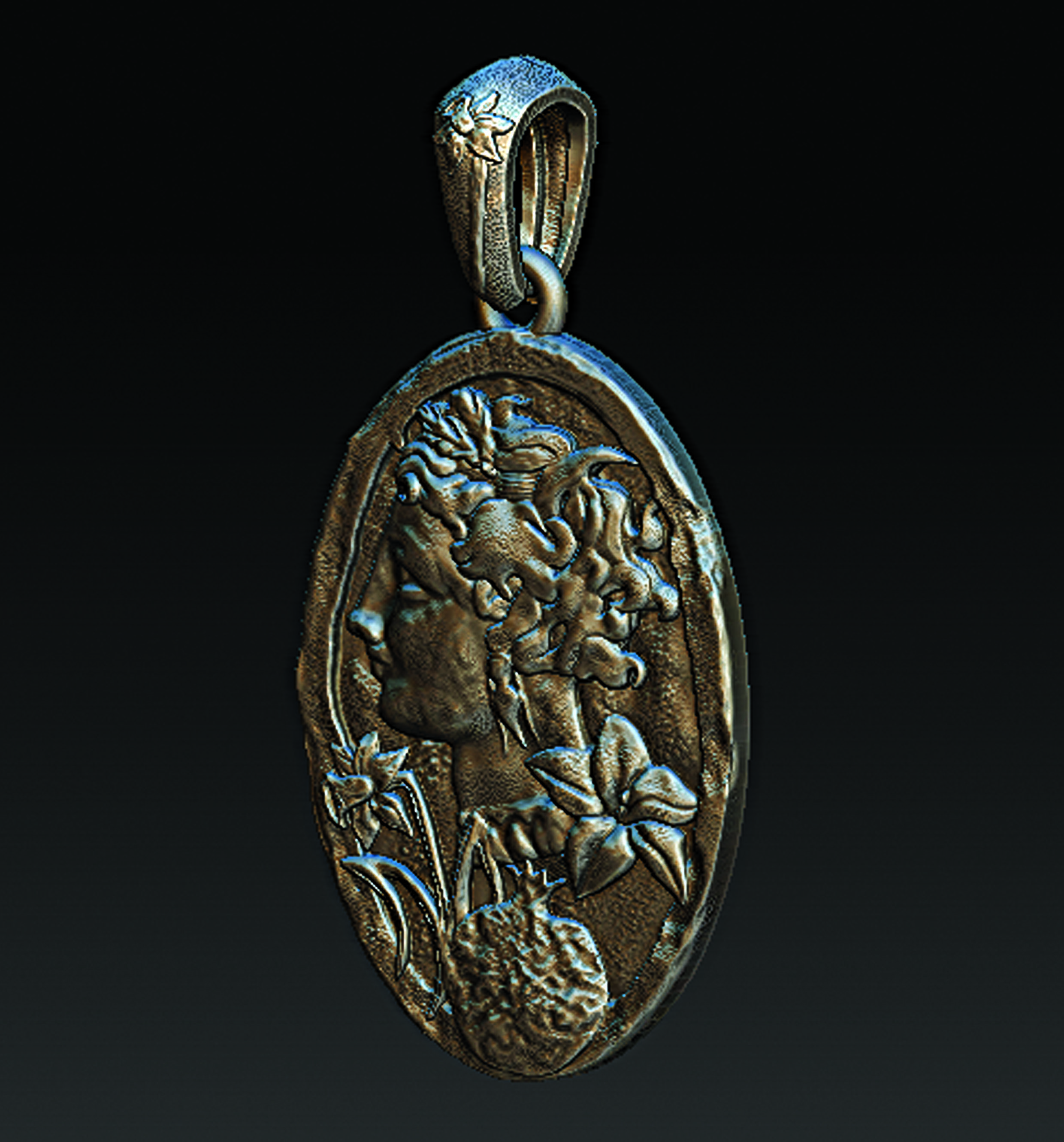 Persephone Necklace 3D model 3D printable | CGTrader