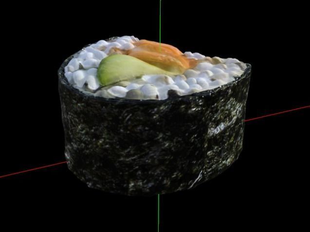 Sushi roll mordido 3D model | CGTrader