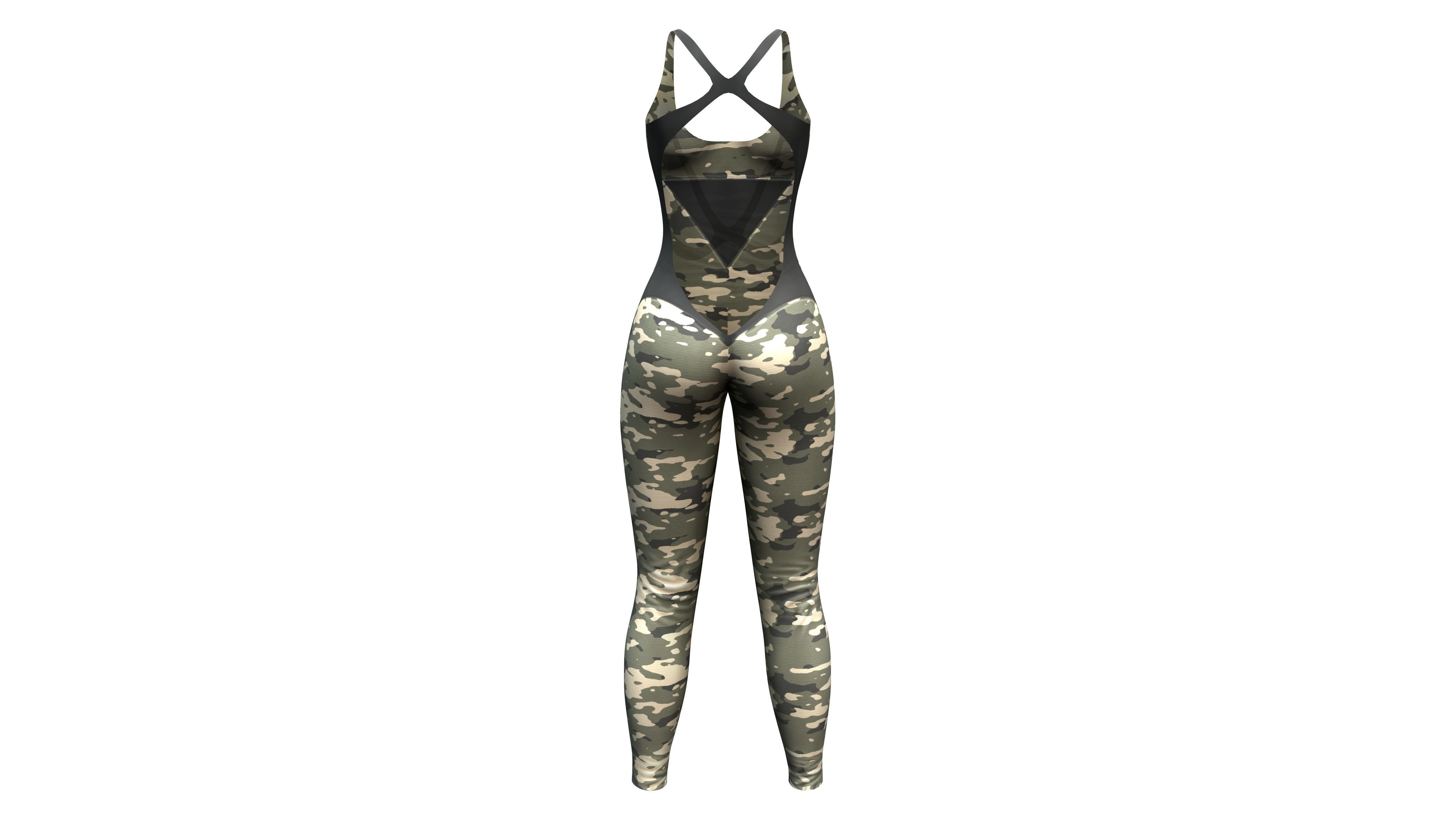 3D model Full Camouflage Camo Body Suit VR / AR / low-poly | CGTrader