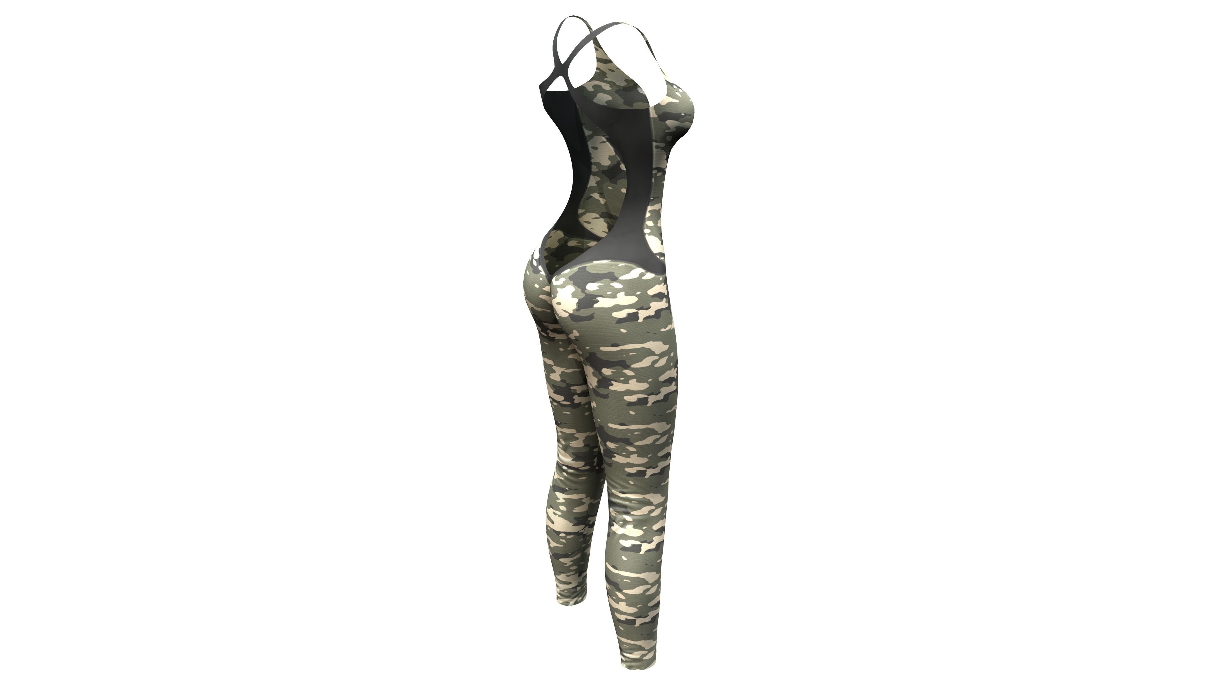3D model Full Camouflage Camo Body Suit VR / AR / low-poly | CGTrader