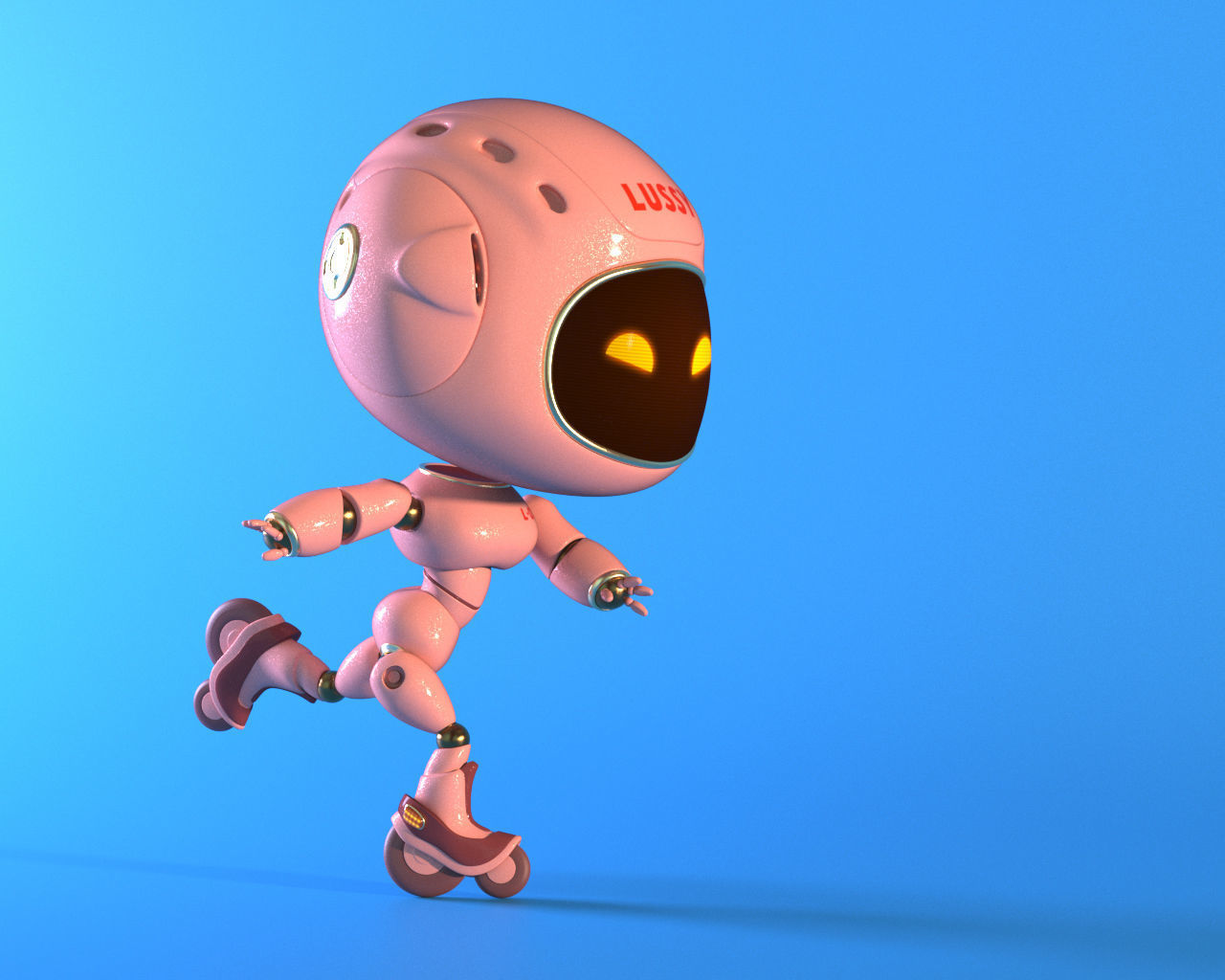 3d Model Robot Lussy Rigged Character Vr Ar Low Poly Cgtrader