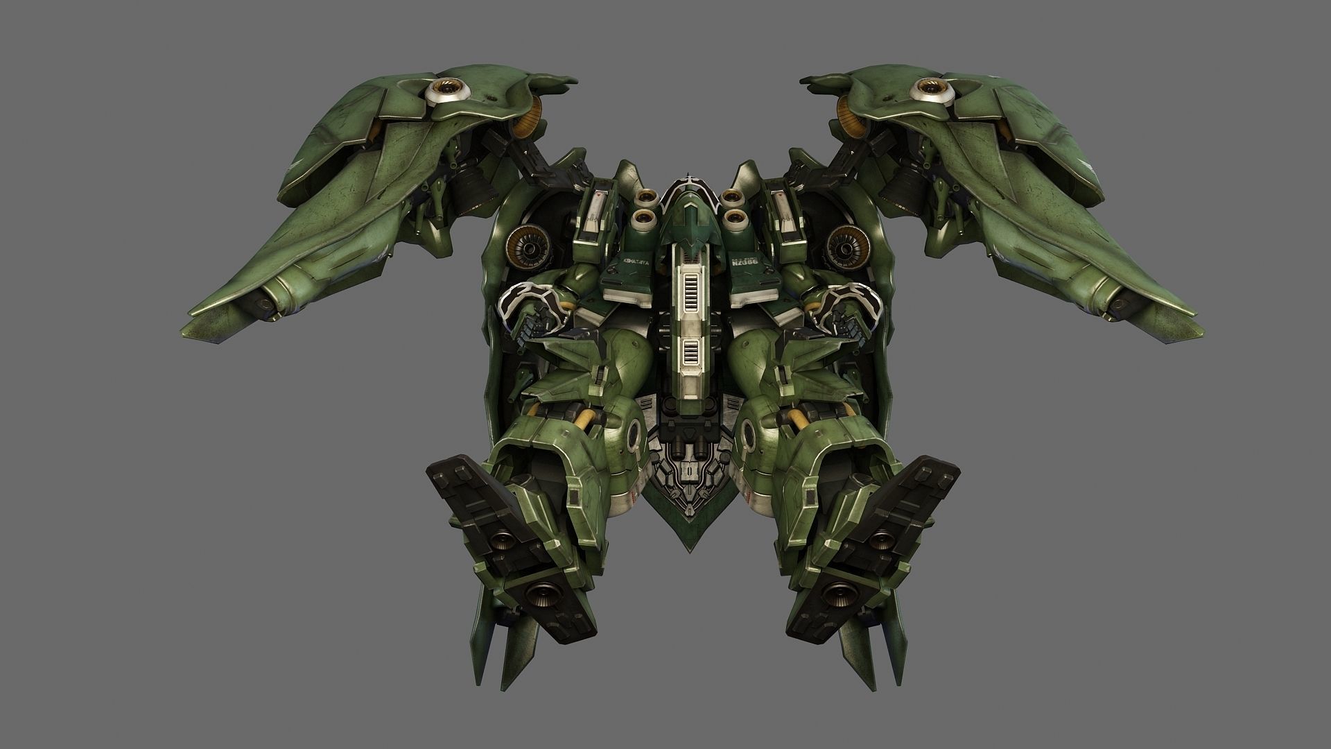 MOBILE SUIT GUNDAM NZ-666 KSHATRIYA 3D model 3D printable | CGTrader