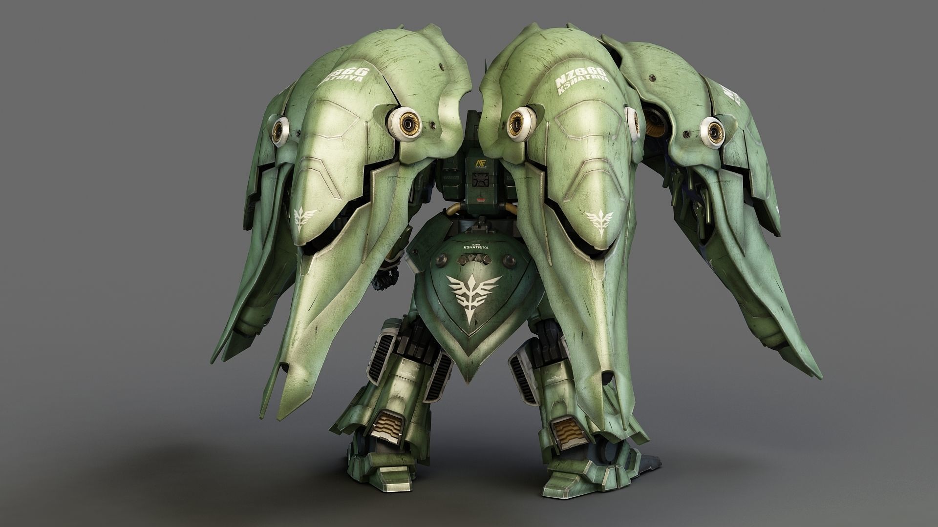 MOBILE SUIT GUNDAM NZ-666 KSHATRIYA 3D model 3D printable | CGTrader