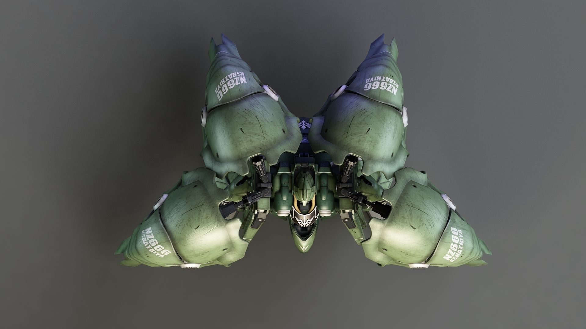 MOBILE SUIT GUNDAM NZ-666 KSHATRIYA 3D model 3D printable | CGTrader
