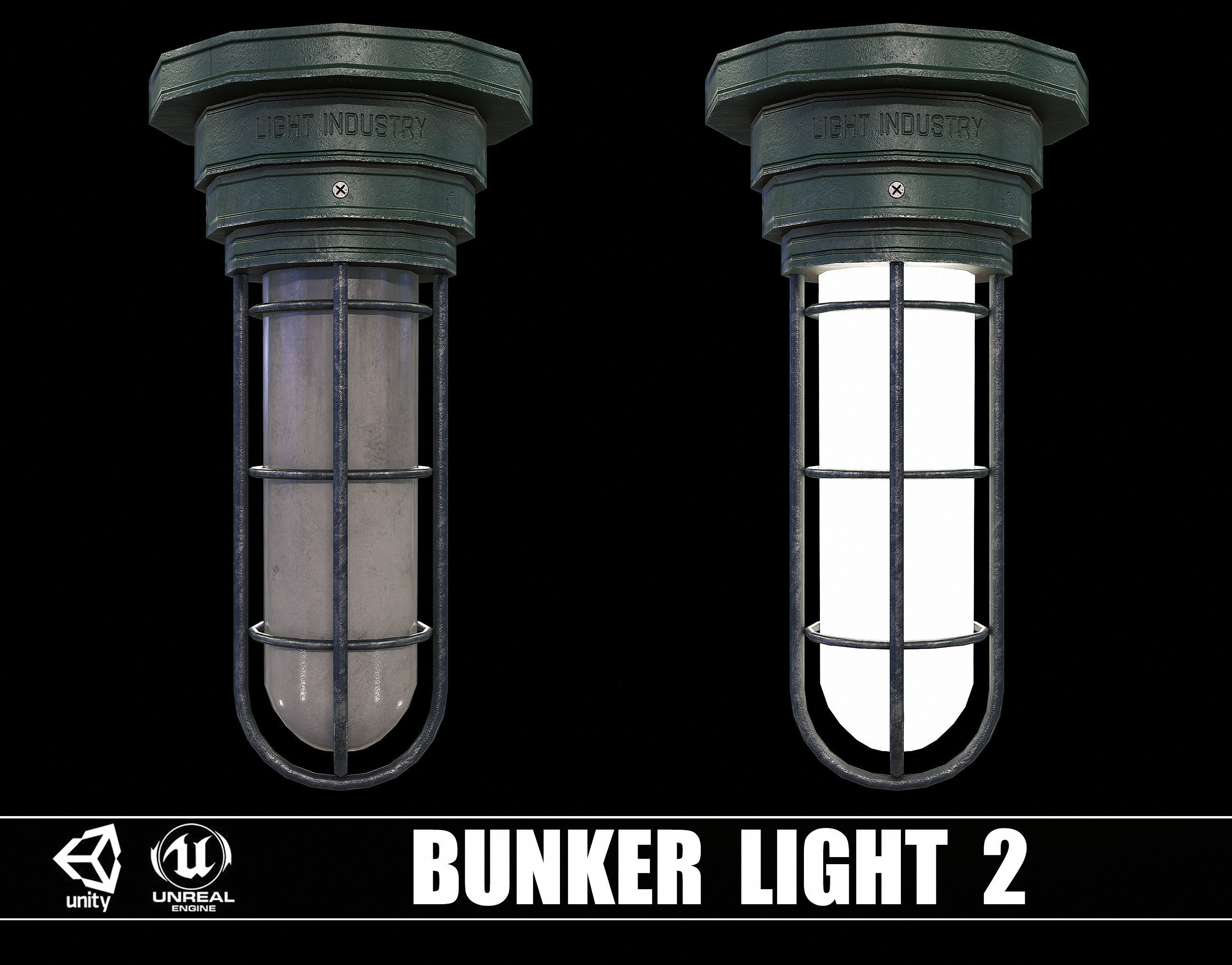 3D model Bunker Light v2 VR / AR / low-poly | CGTrader