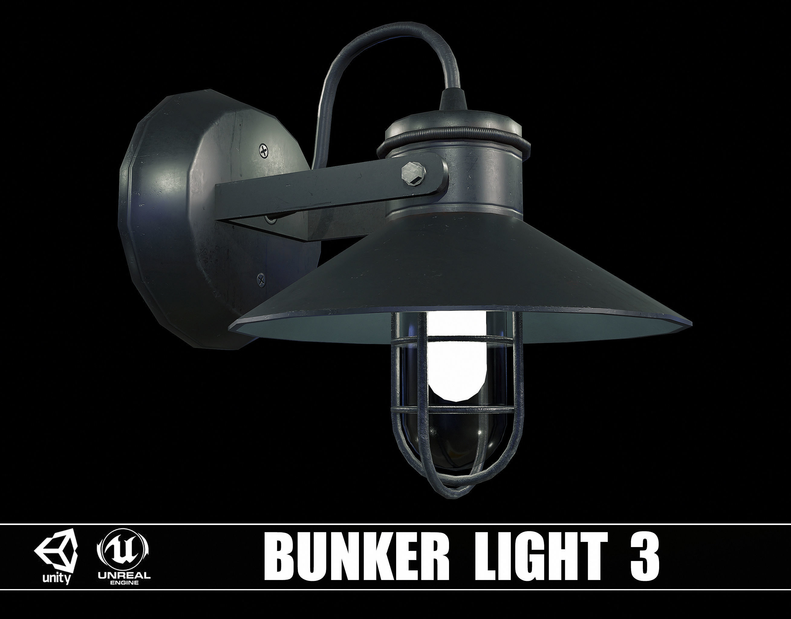 3D model Bunker Light v3 VR / AR / low-poly | CGTrader