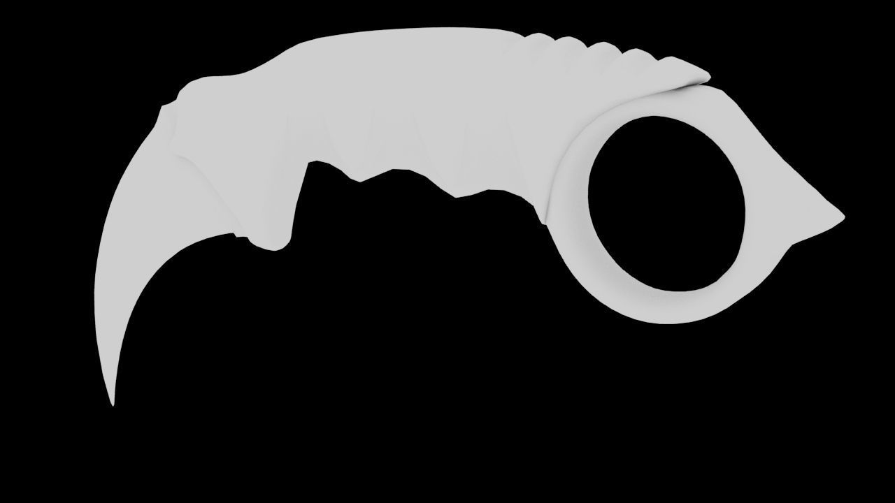 3D model CSGO style Karambit knife Printable VR / AR / low-poly | CGTrader