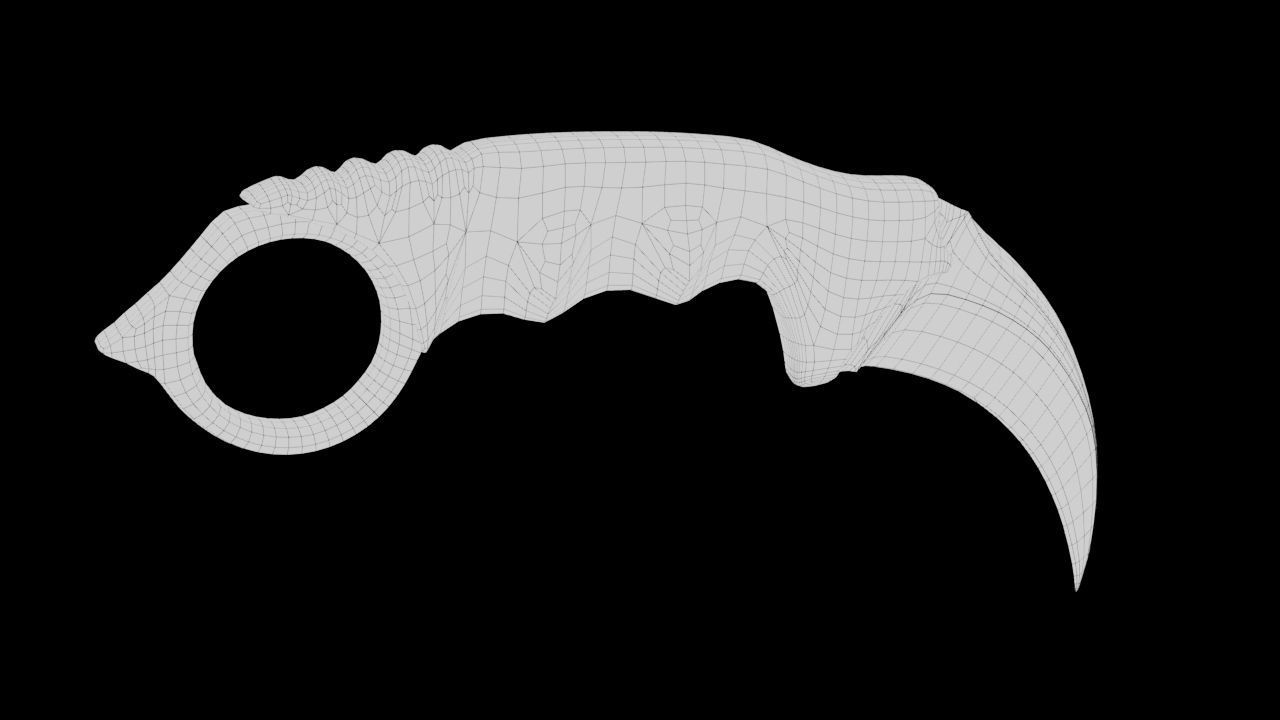 3D model CSGO style Karambit knife Printable VR / AR / low-poly | CGTrader