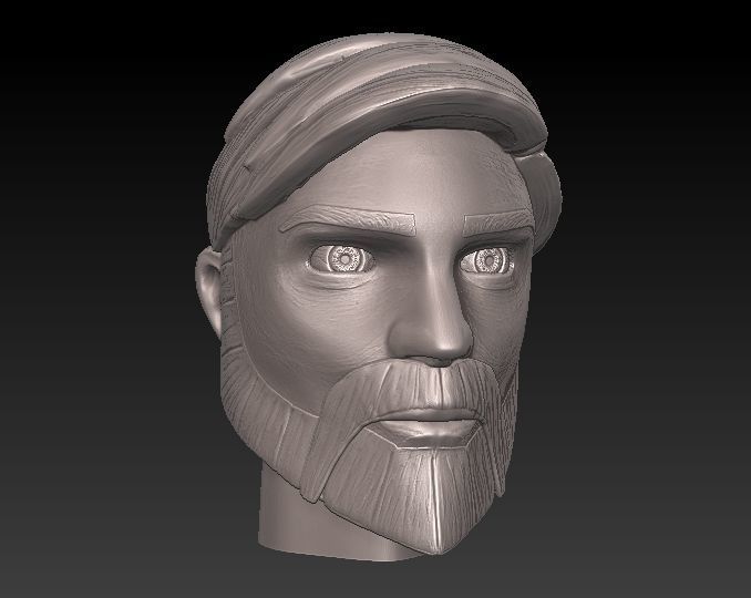 ONE6 Scale Head- General Kenobi- Obi Wan- Clone Wars Series ver 3D ...