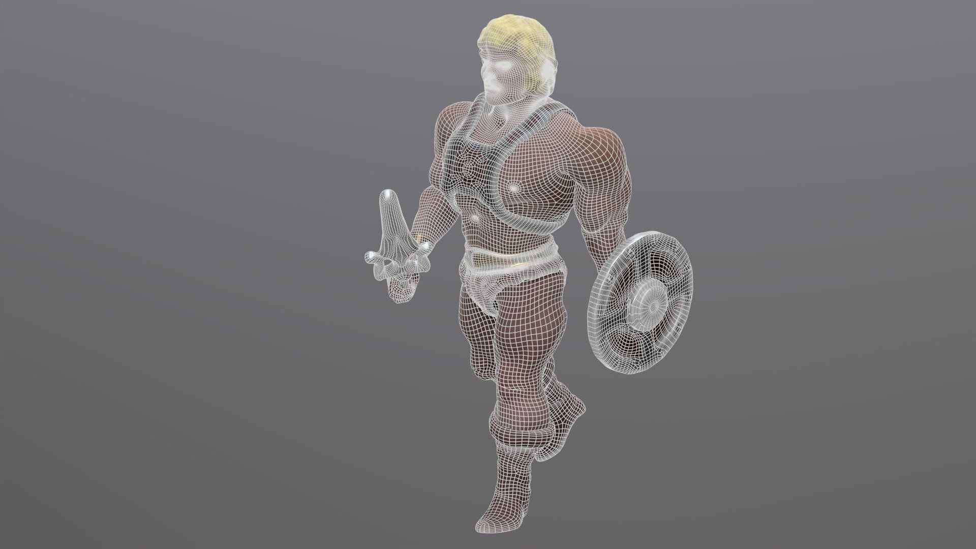 3D model He-Man realistc 1982 version animated VR / AR / low-poly ...