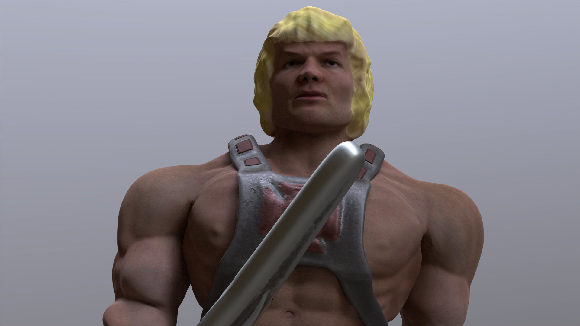 3D model He-Man realistc 1982 version animated VR / AR / low-poly ...