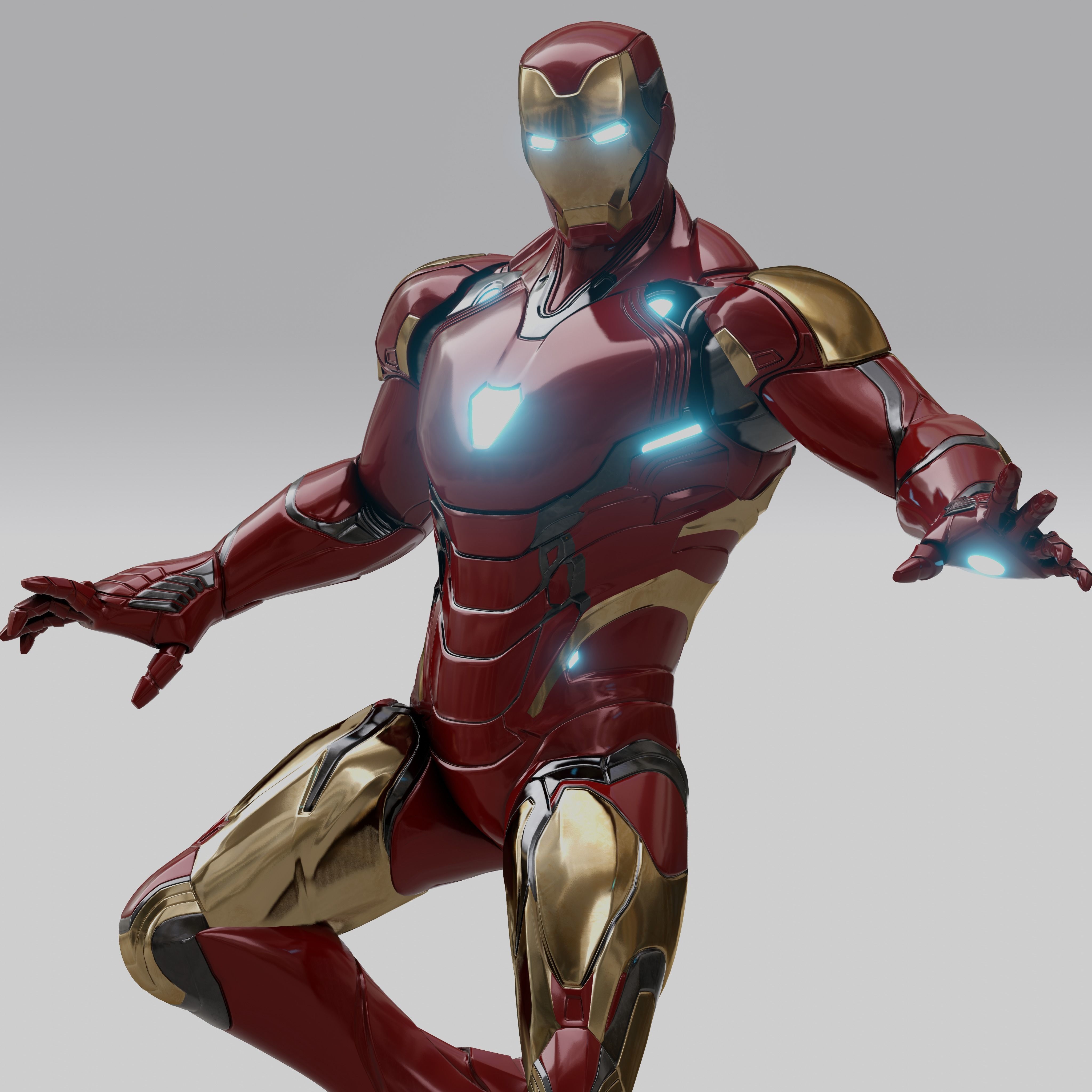 Iron Man MK85 3D model rigged | CGTrader