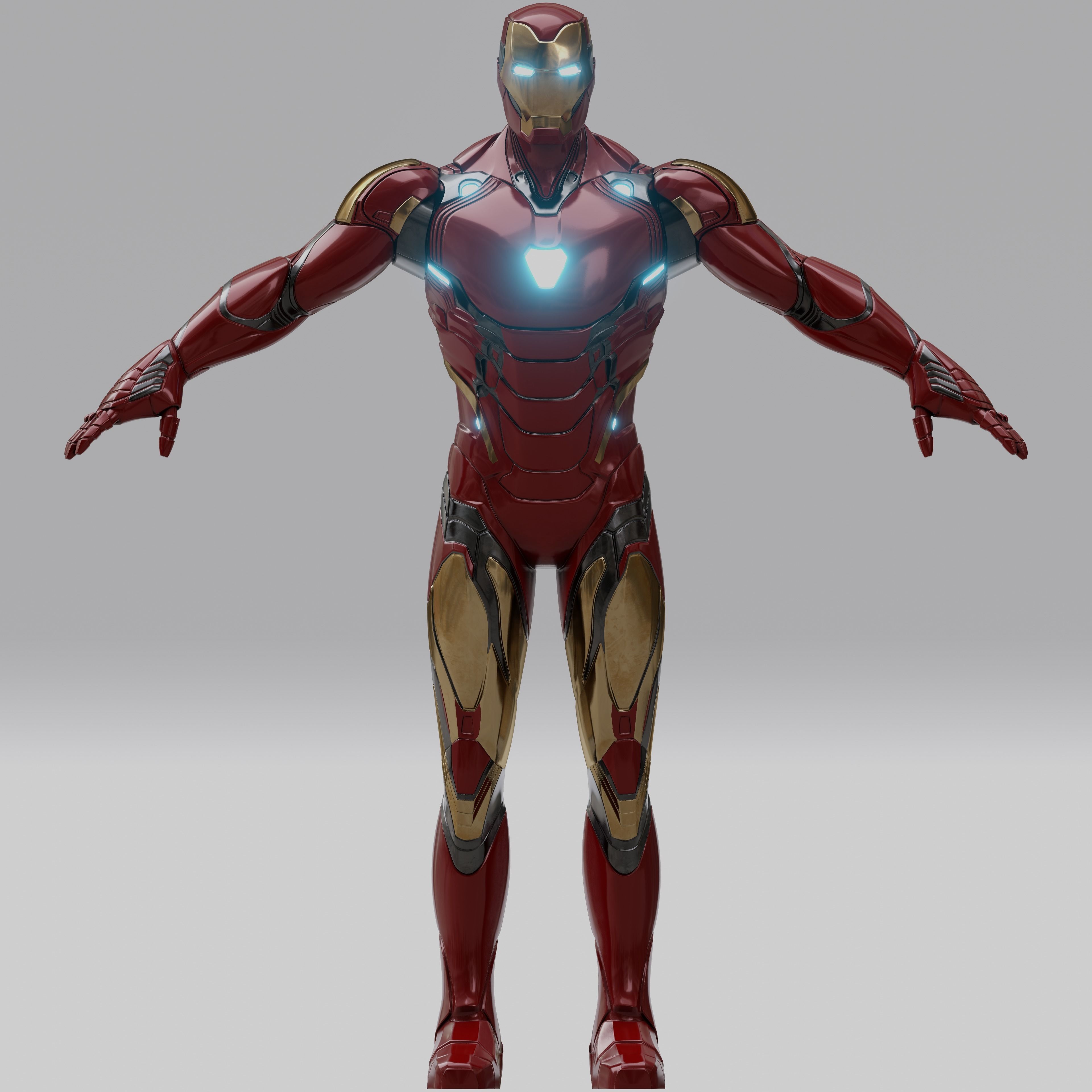 Iron Man MK85 3D model rigged | CGTrader