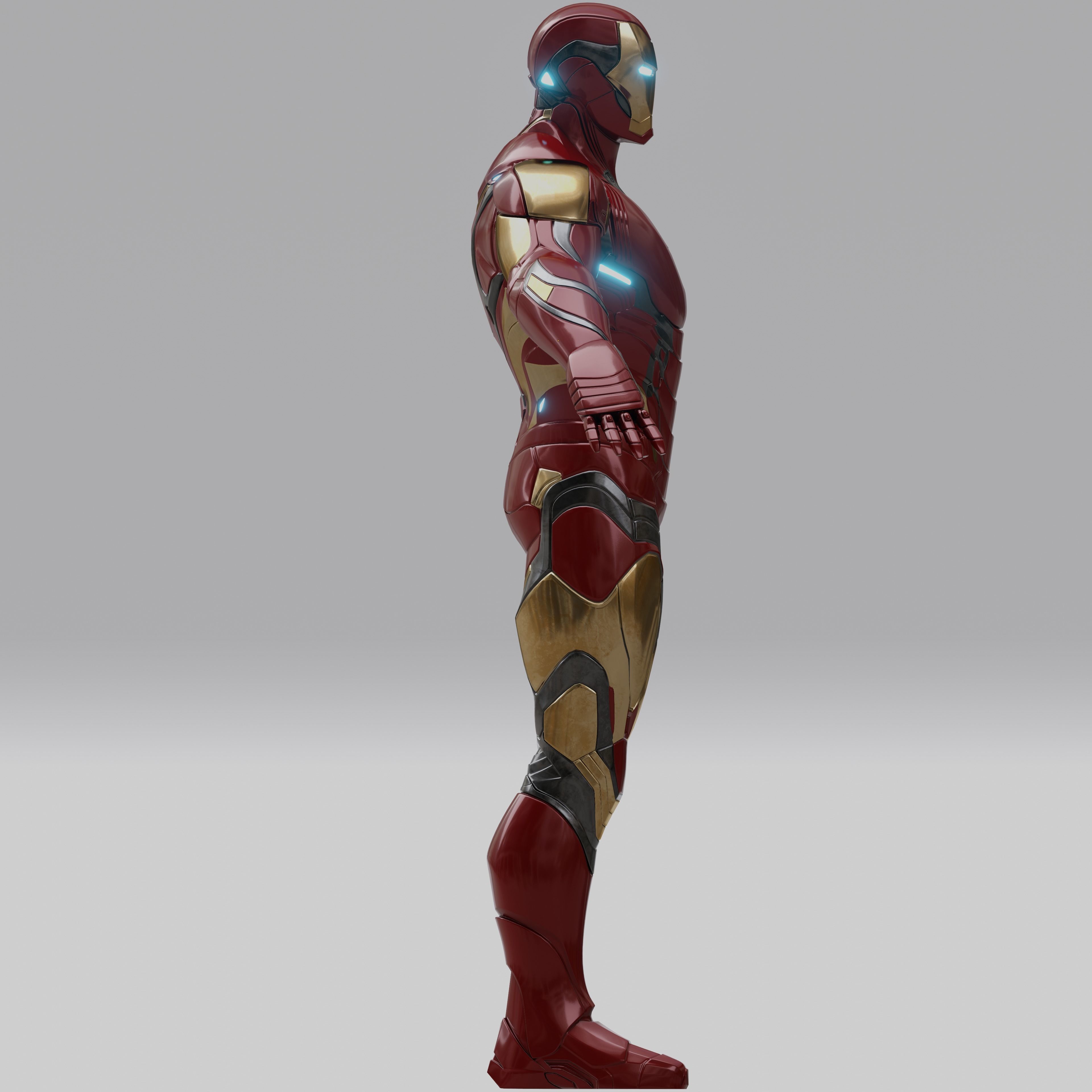 Iron Man MK85 3D model rigged | CGTrader