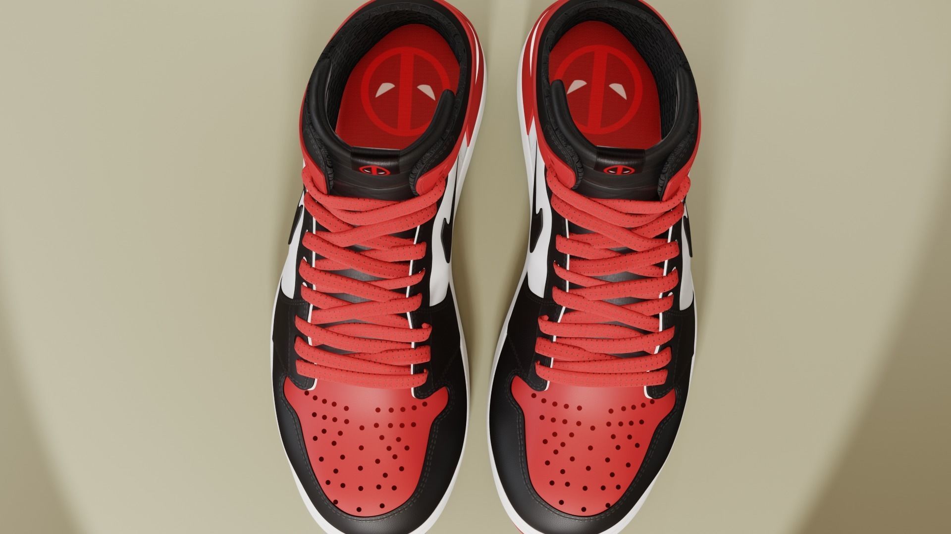 Air Jordan 1 Deadpool 3D model | CGTrader