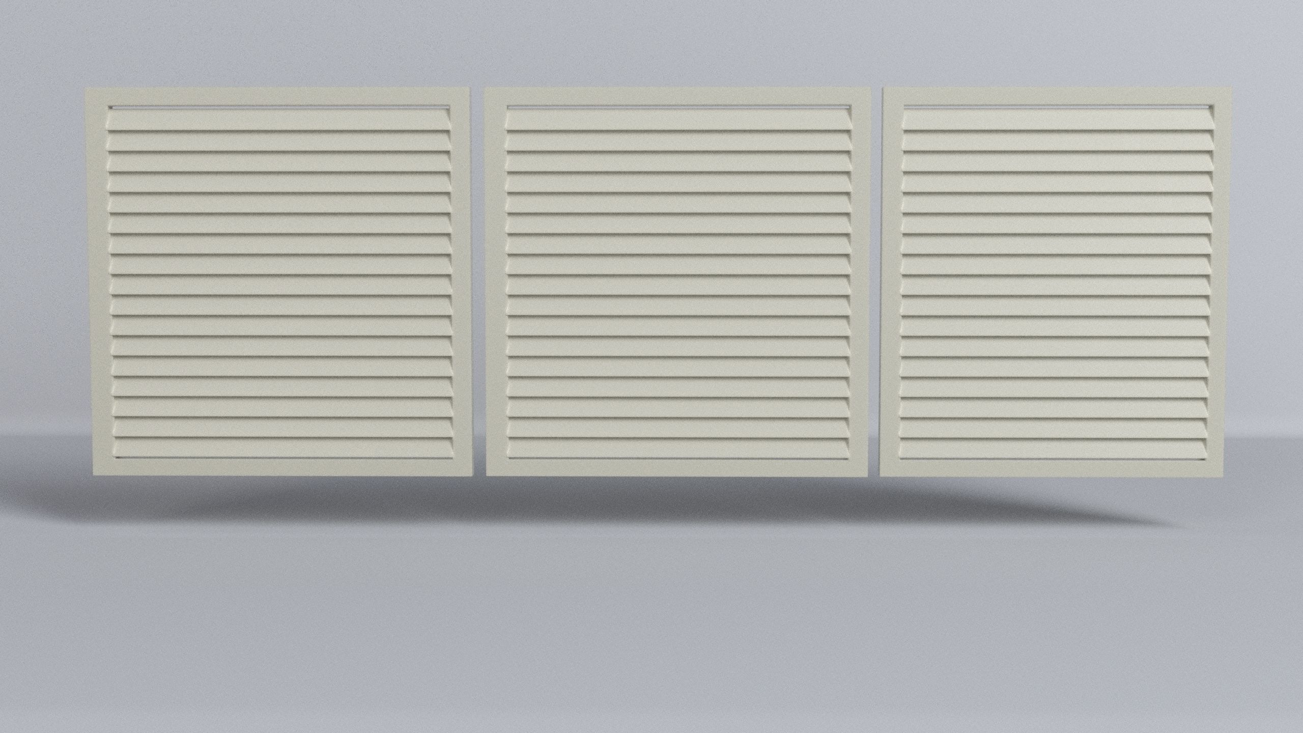 blinds three shutters free 3D model | CGTrader