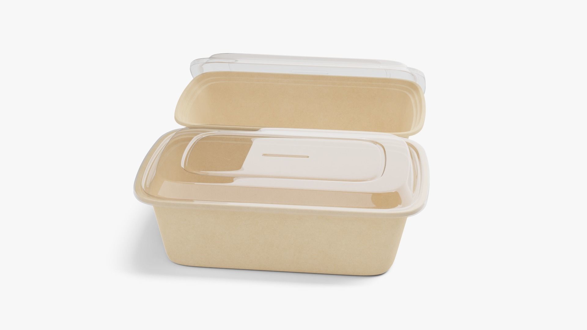 3D model Rectangle Meal Prep Container 3 VR / AR / low-poly | CGTrader