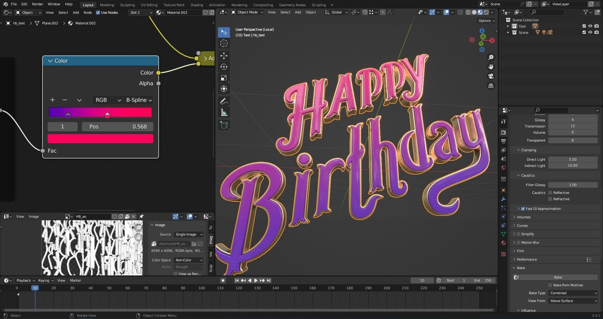 Happy Birthday Text 3D model | CGTrader