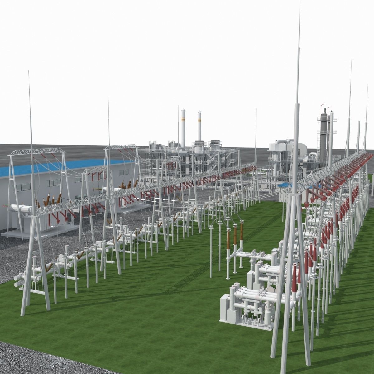 Electrical Substation 3D model | CGTrader
