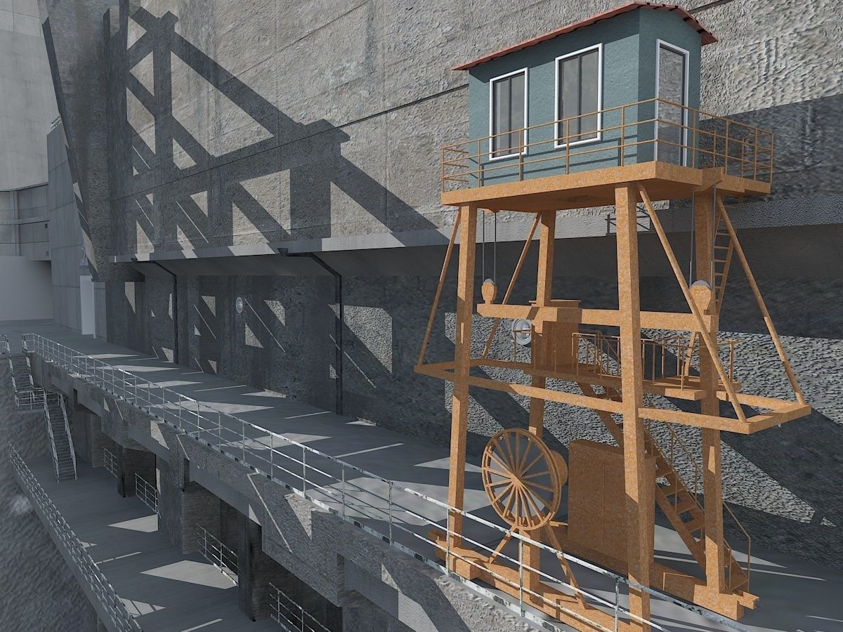 Hydroelectric Power Station 2 3D model | CGTrader