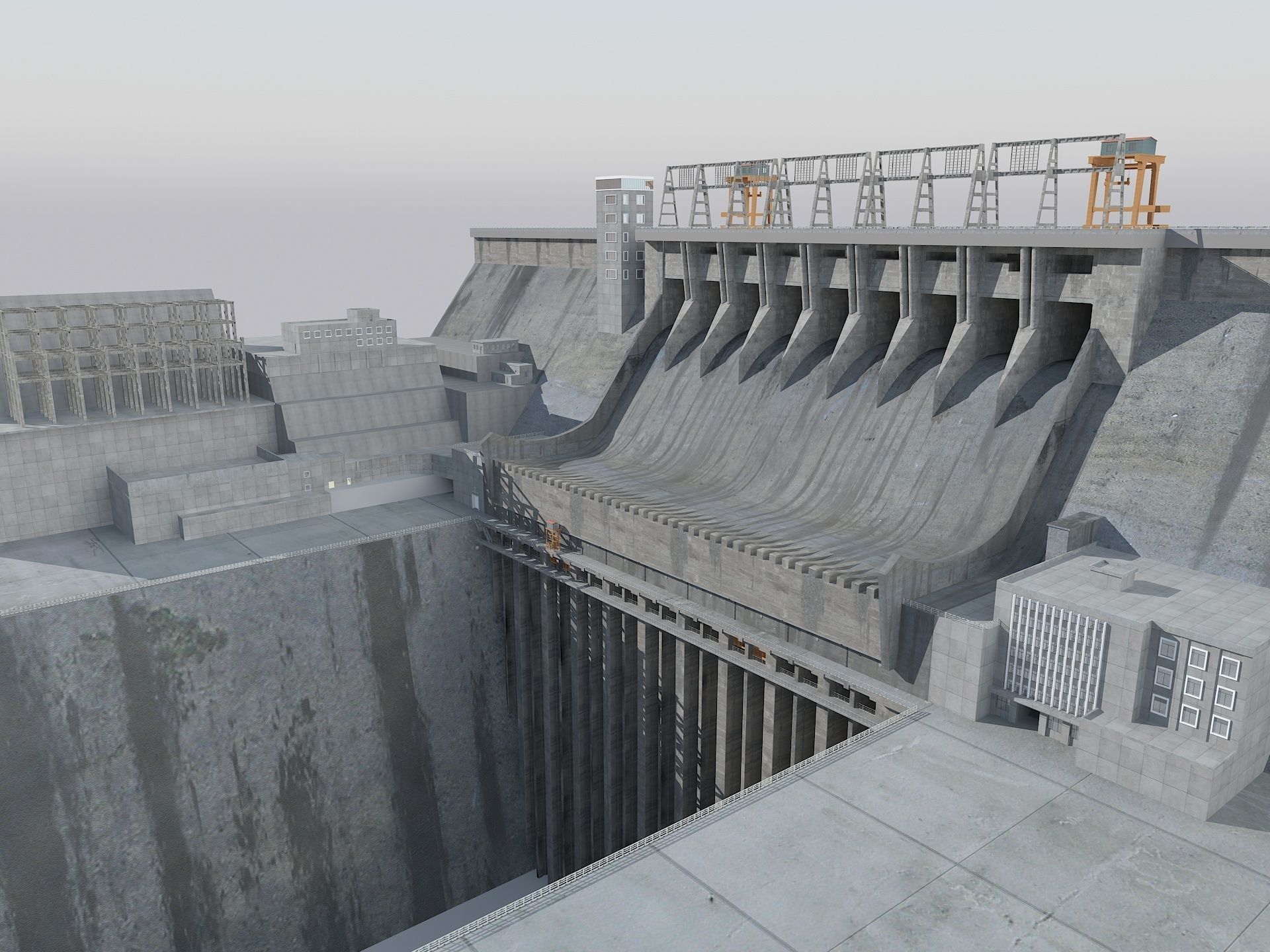 Hydroelectric Power Station 2 3D model | CGTrader