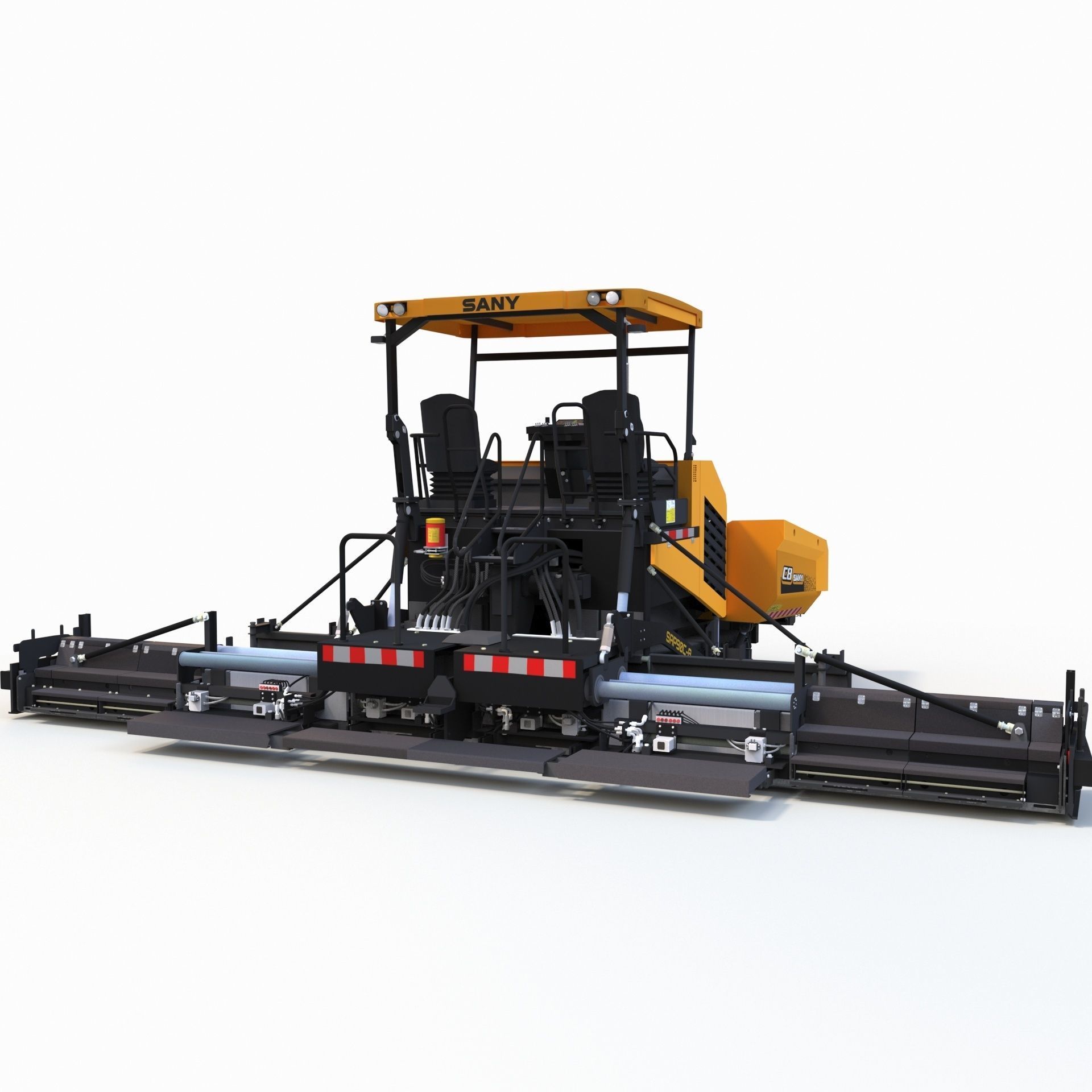 Asphalt Paver 3D model | CGTrader