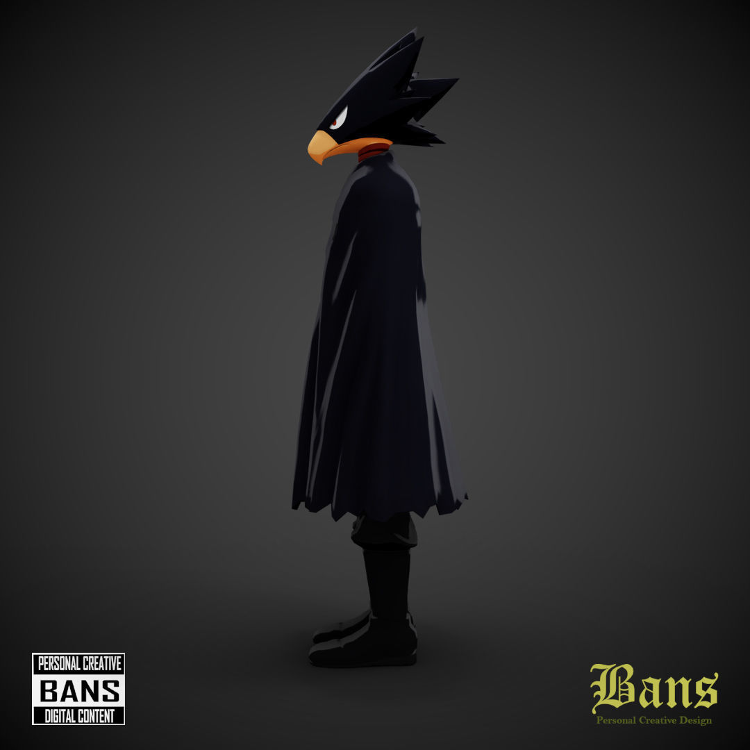 3d Model Exclusive Edition Rigged Character Tokoyami Fumikage Vr Ar Low Poly Cgtrader