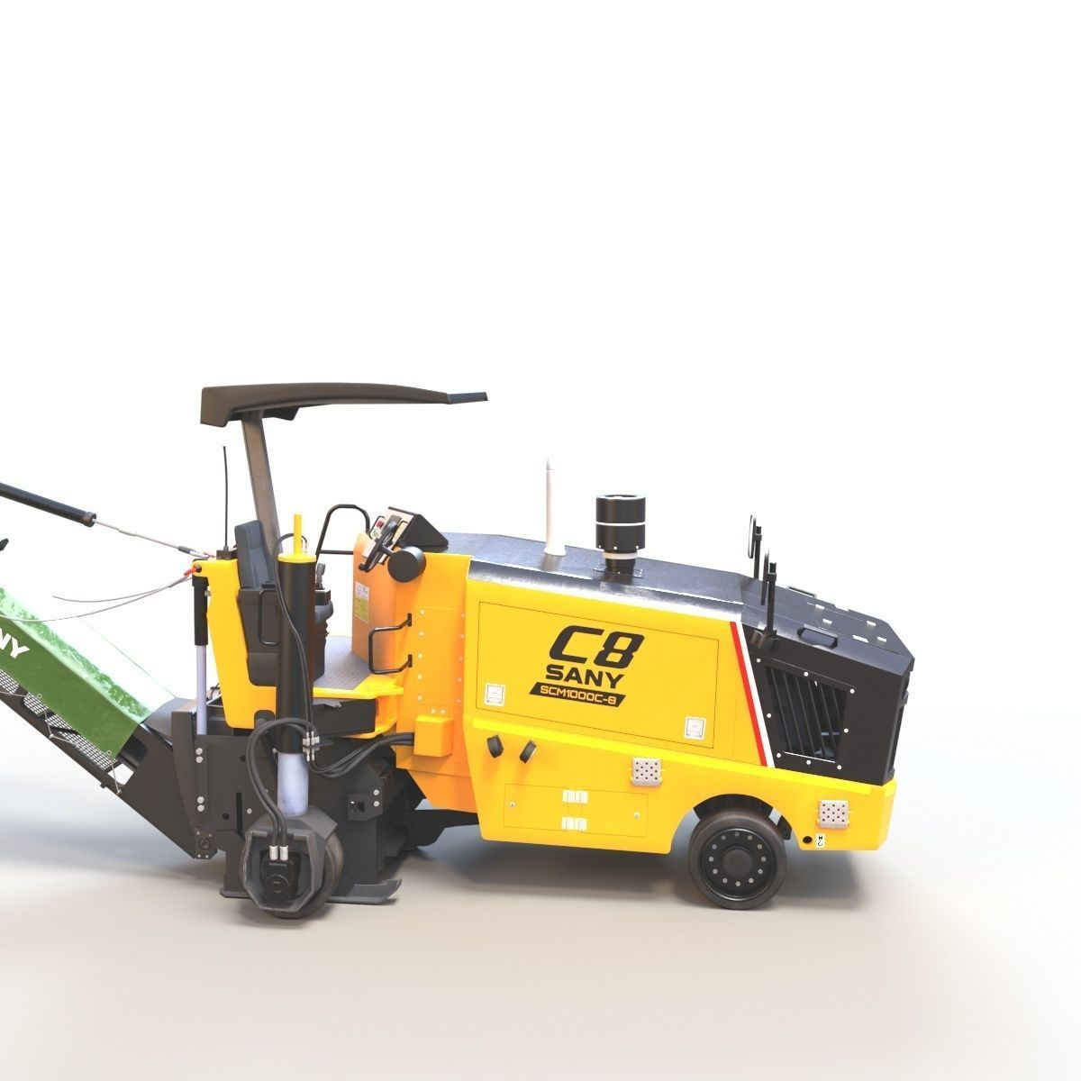 Asphalt Milling Machine 2 3D model | CGTrader
