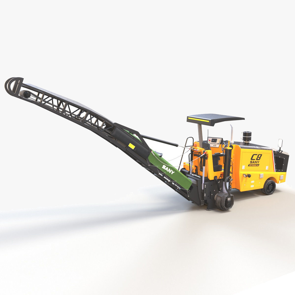 Asphalt Milling Machine 2 3D model | CGTrader
