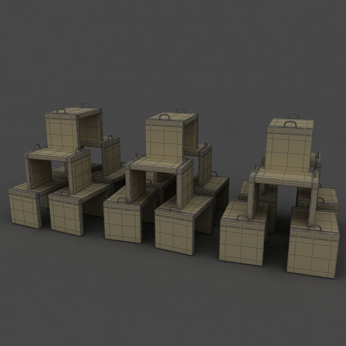 Stack Of Concrete Blocks 3D model | CGTrader