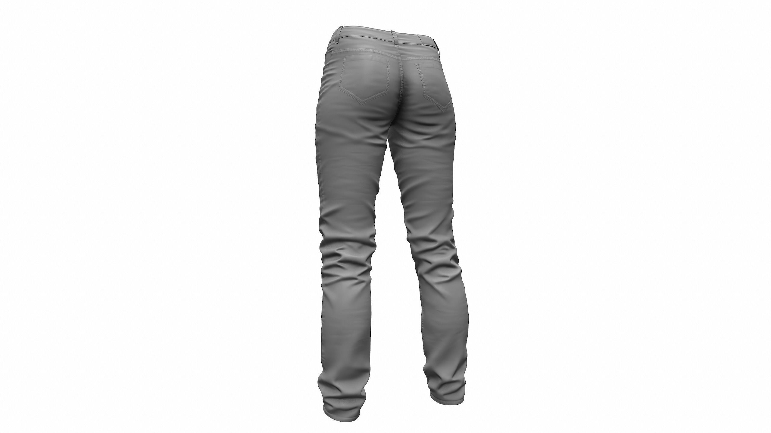 Womens Jeans Pants High Poly 3D model | CGTrader
