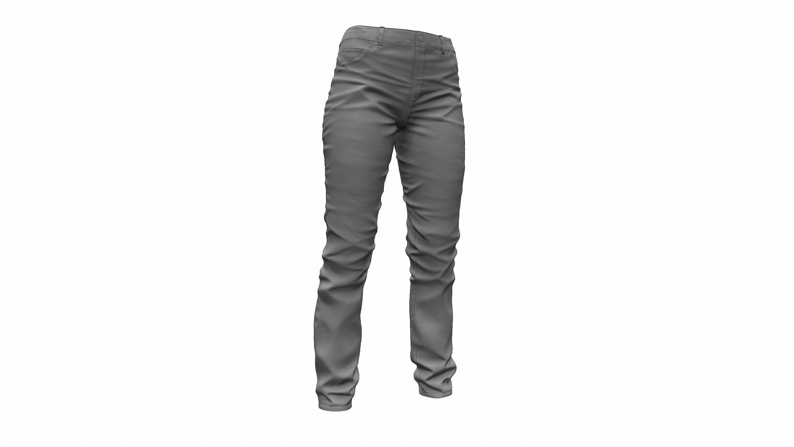 Womens Jeans Pants High Poly 3D model | CGTrader
