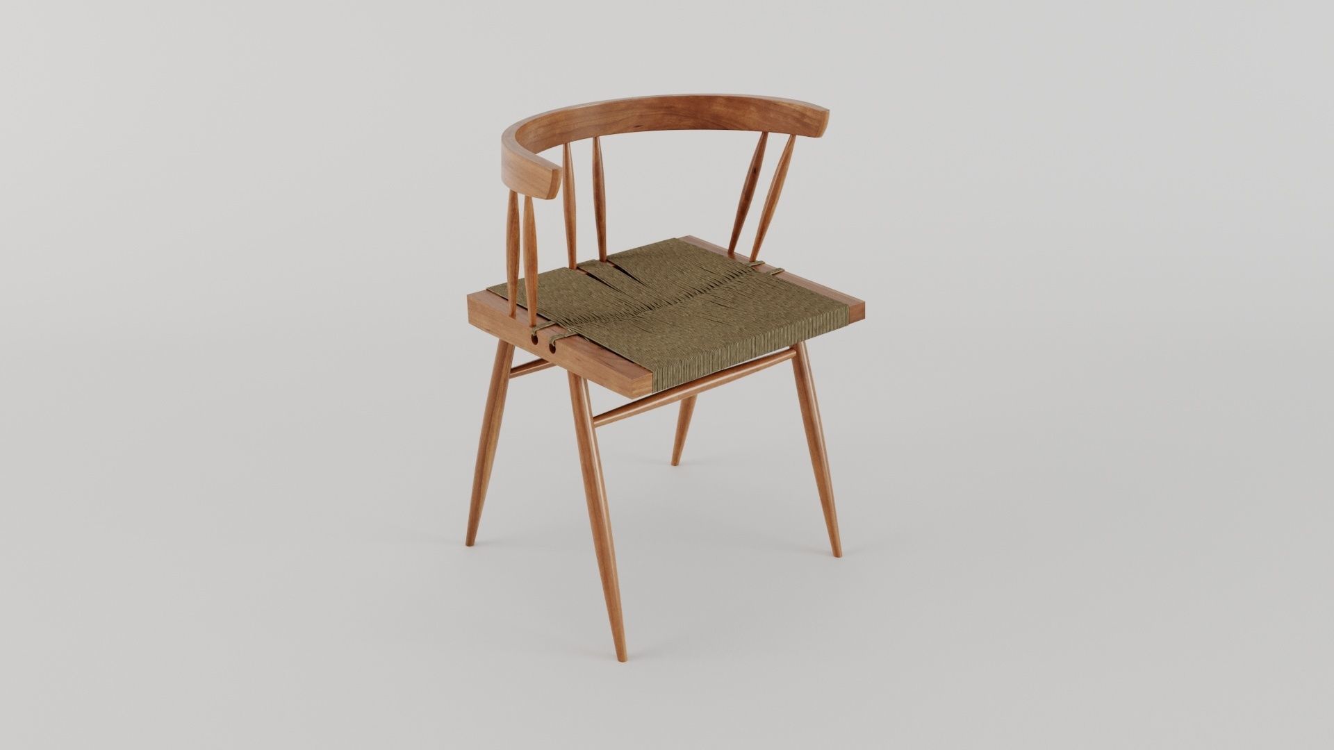 George Nakashima - Grass Seated Chair 3D model | CGTrader