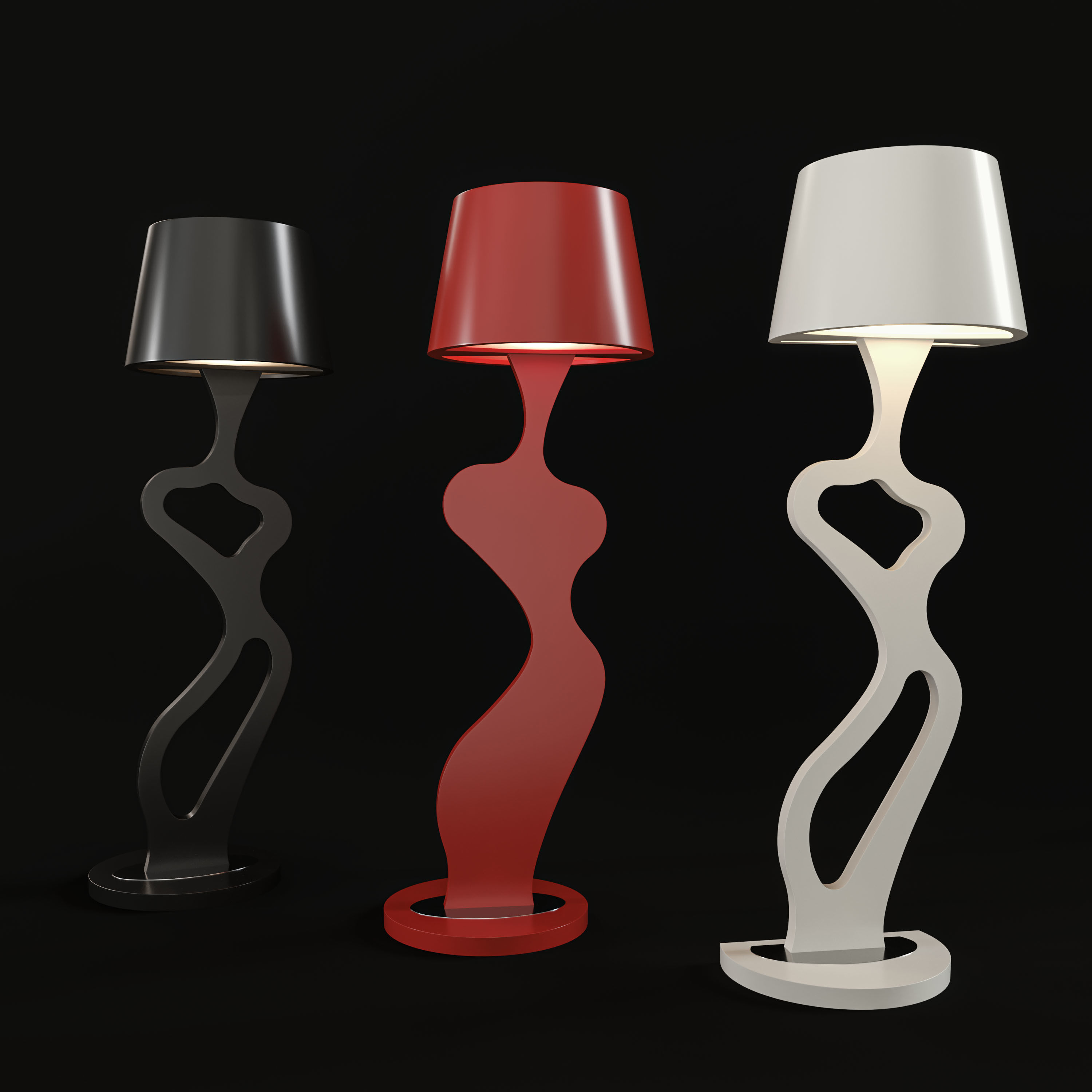 Floor lamp ATEGO model 10 and 8 by Cleoni 3D model | CGTrader