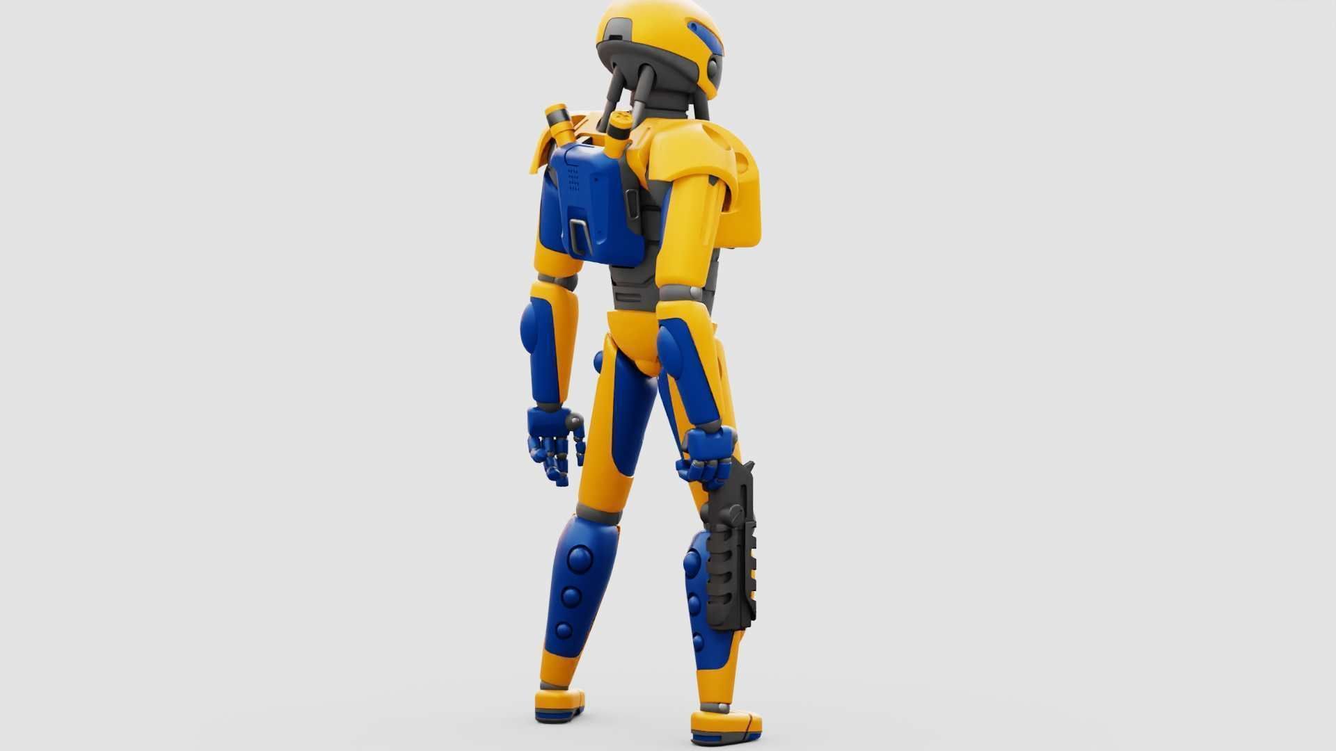 POLICE OFFICER ANDROID RIGGED 3D model rigged | CGTrader