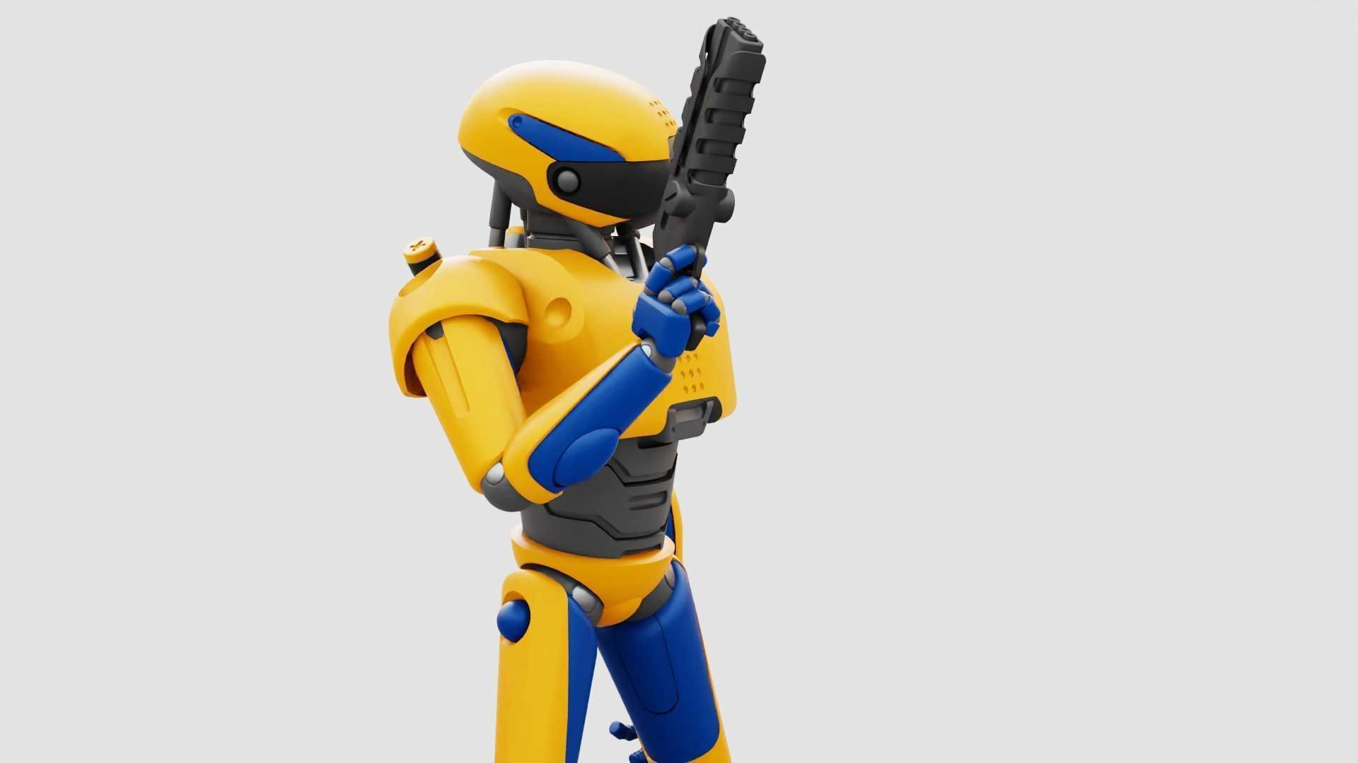 POLICE OFFICER ANDROID RIGGED 3D model rigged | CGTrader