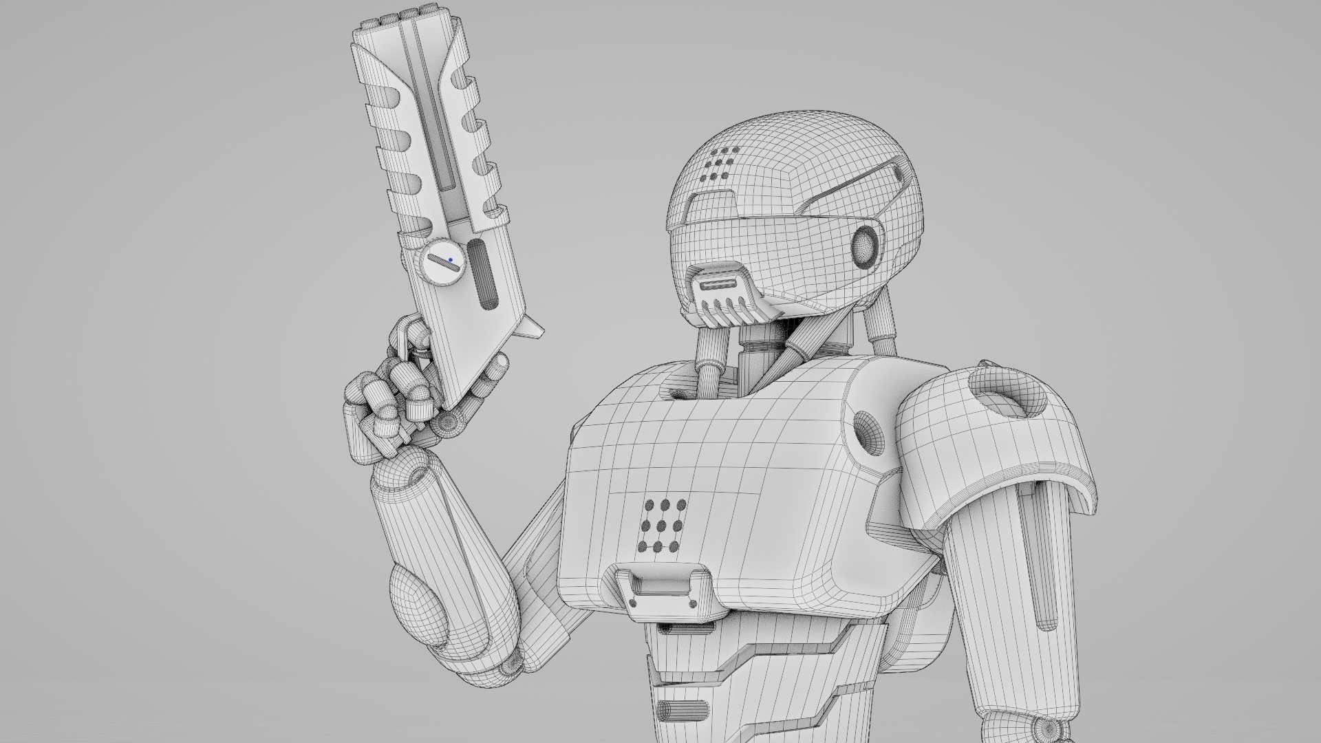 POLICE OFFICER ANDROID RIGGED 3D model rigged | CGTrader