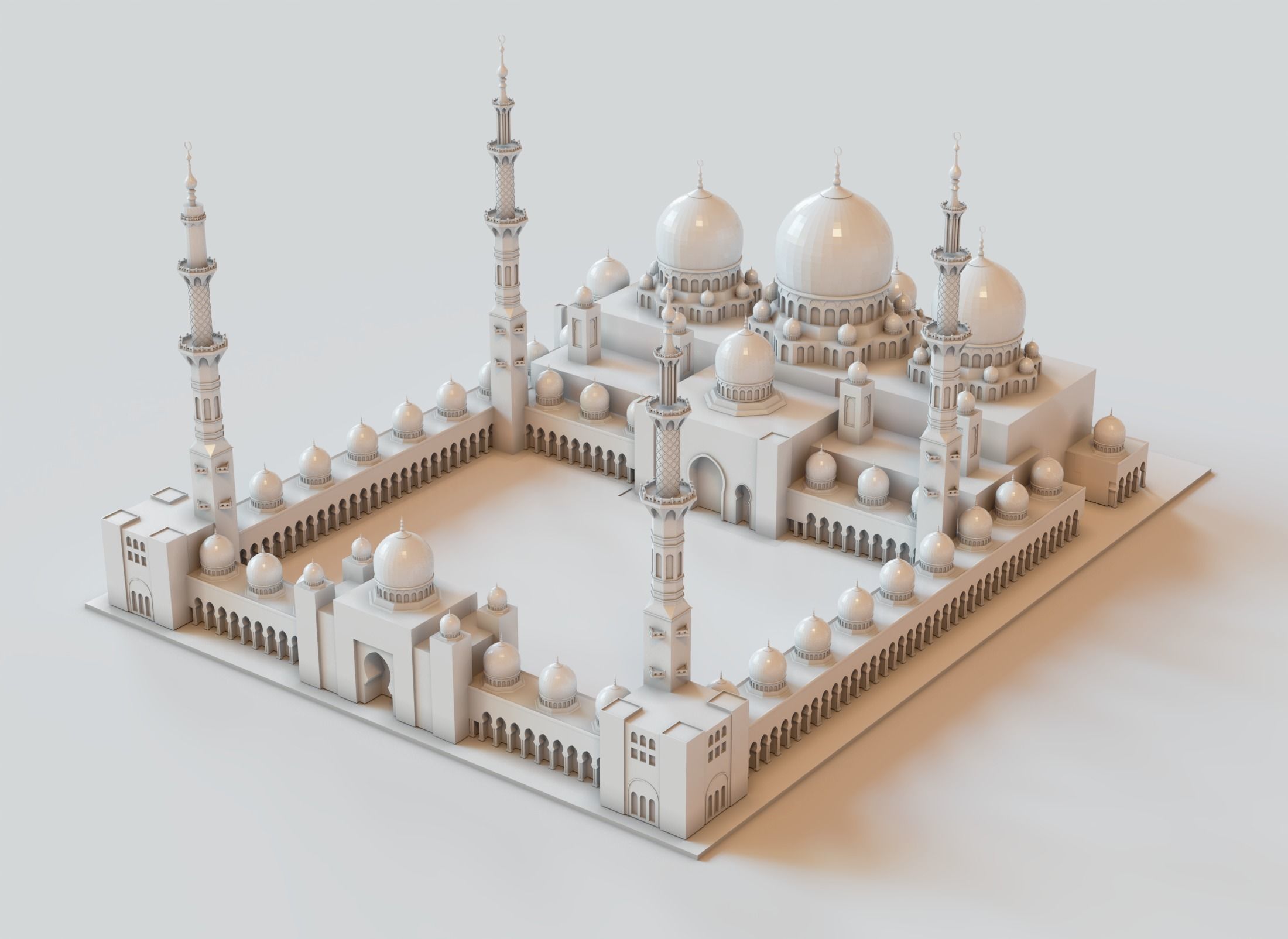 Sheikh Zayed Grand Mosque 3D model 3D printable | CGTrader