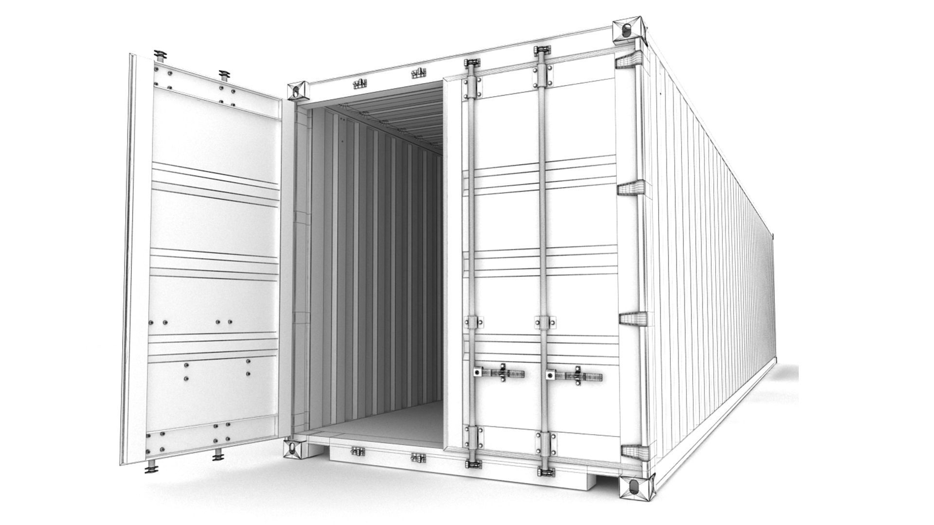 40 feet EVERGREEN standard shipping container 3D model | CGTrader