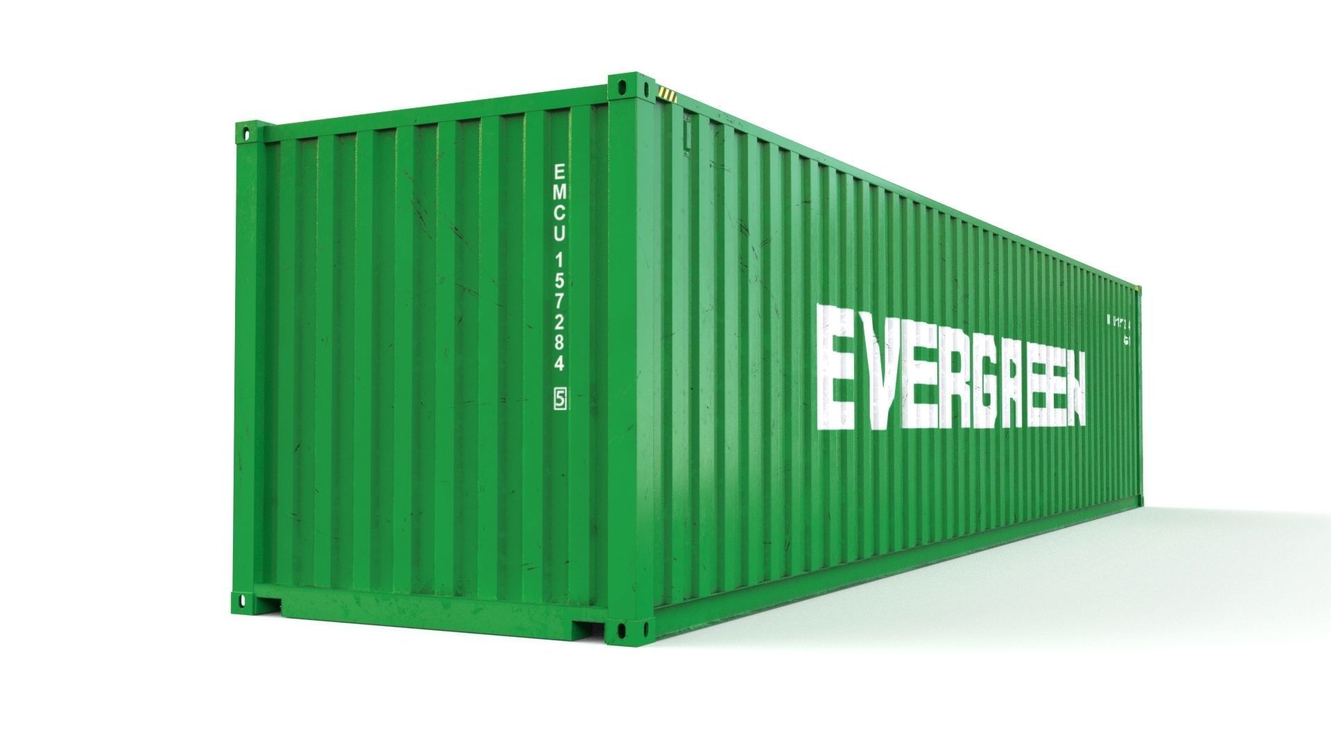 40 feet EVERGREEN standard shipping container 3D model | CGTrader