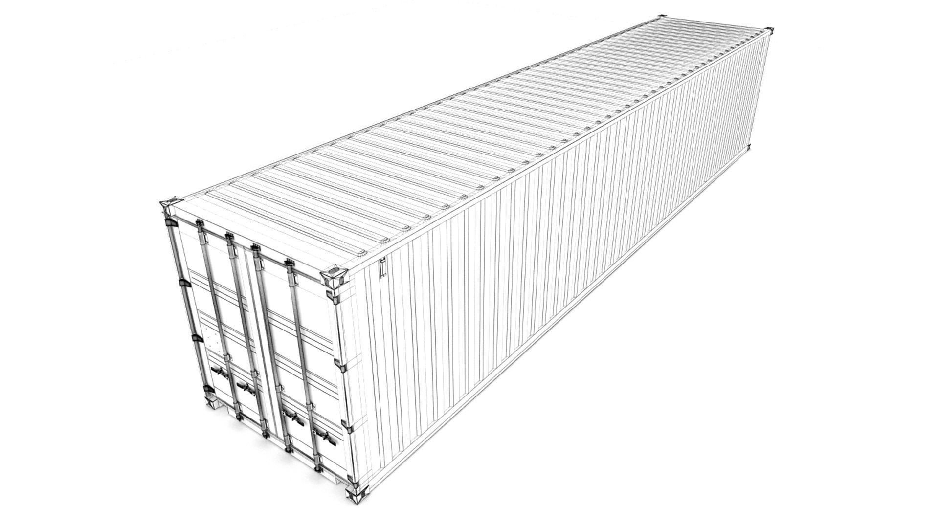40 feet EVERGREEN standard shipping container 3D model | CGTrader
